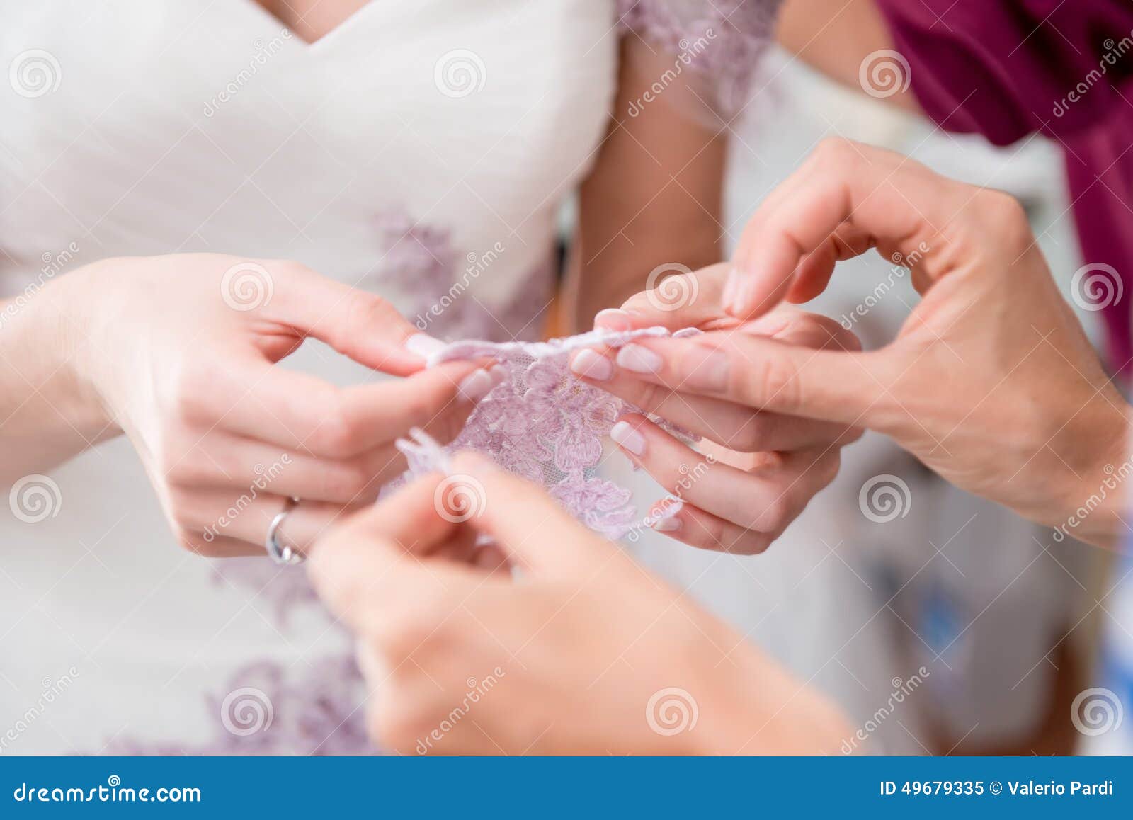 Preparation and Dressing of the Bride Stock Image - Image of human ...