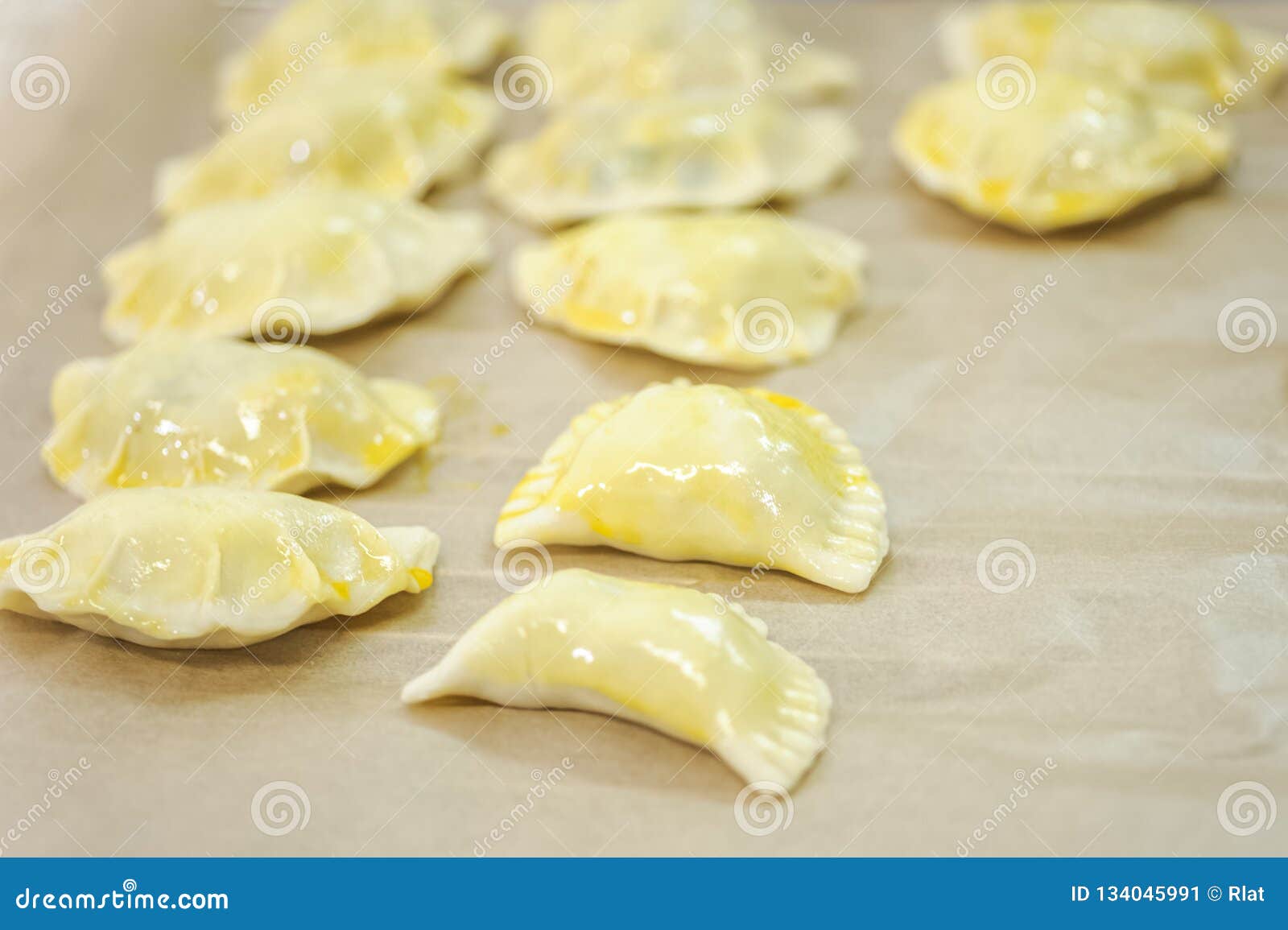 Preparation of Dumplings - Delicate Cakes Stock Image - Image of ...