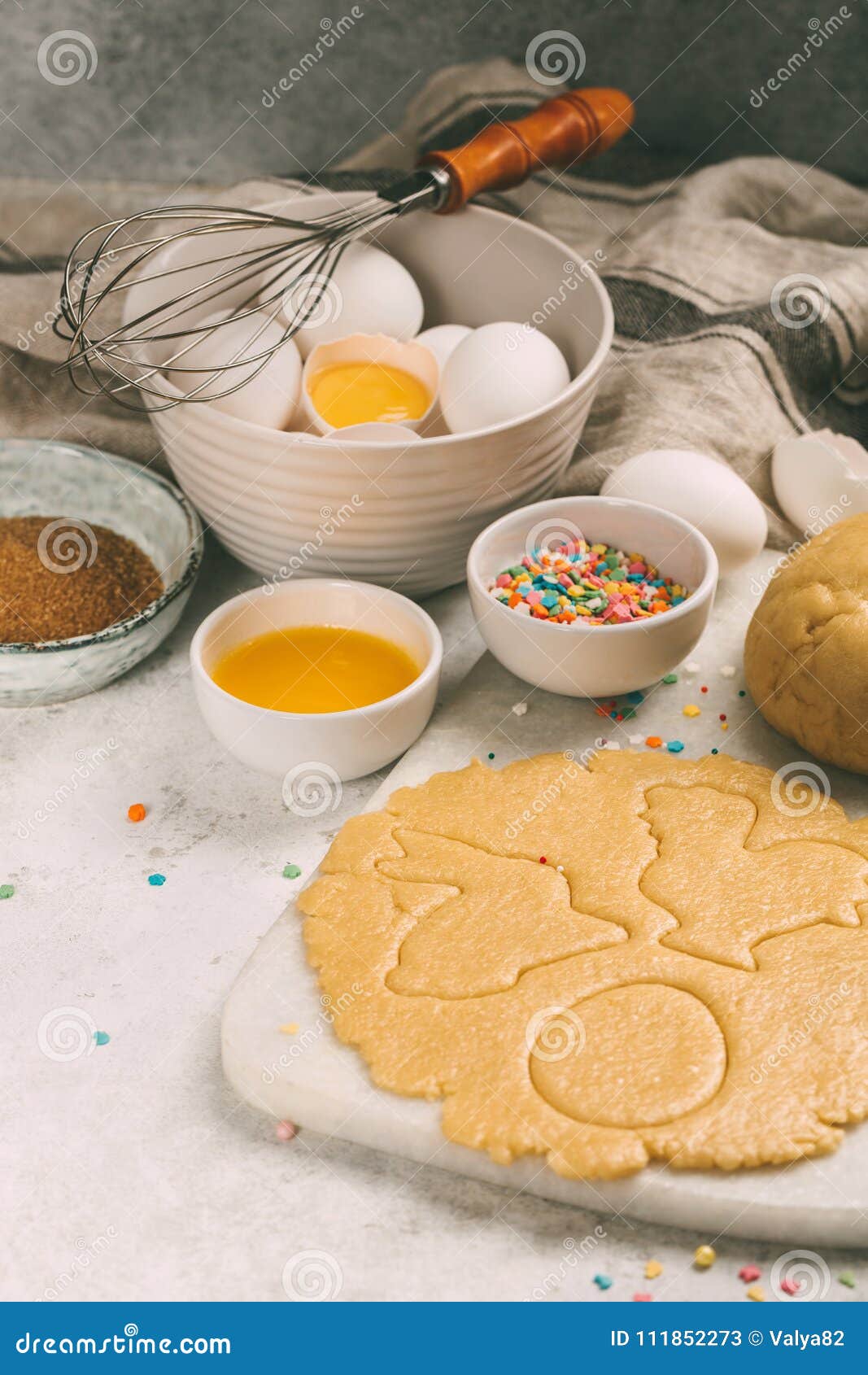 Preparation of Easter Cookies Stock Image - Image of bakery ...