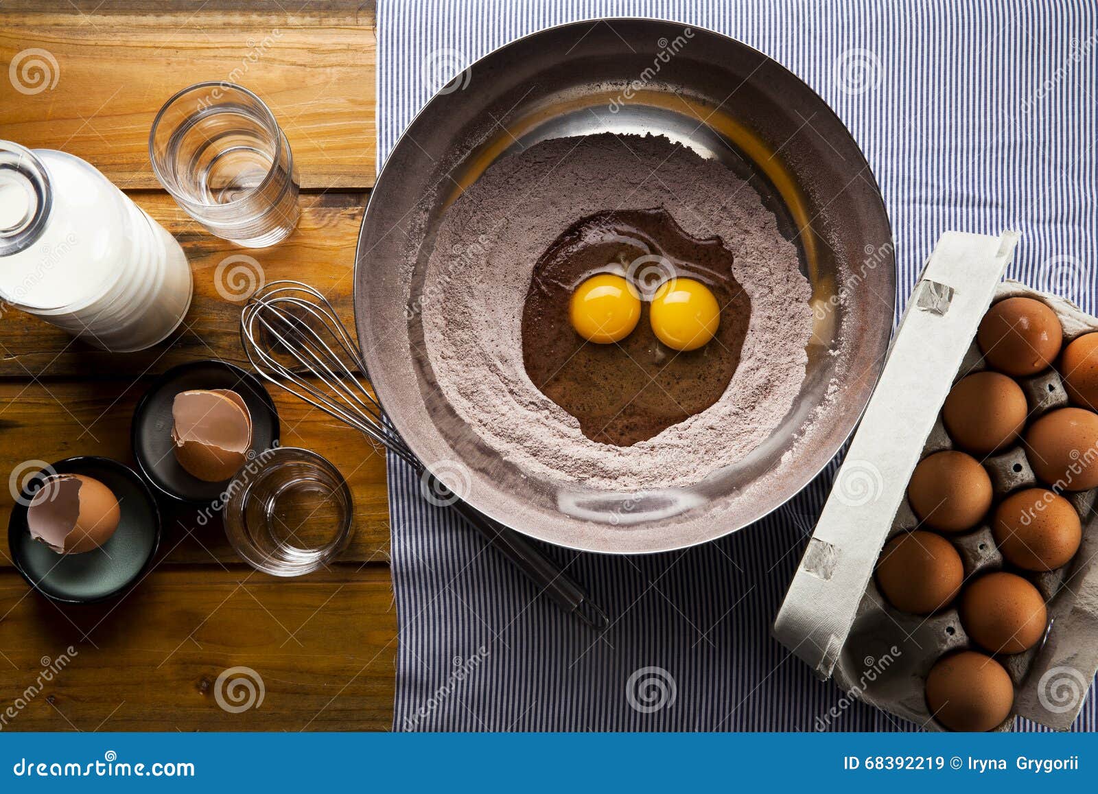 Preparation of eggs stock image. Image of cooking, prepare - 68392219