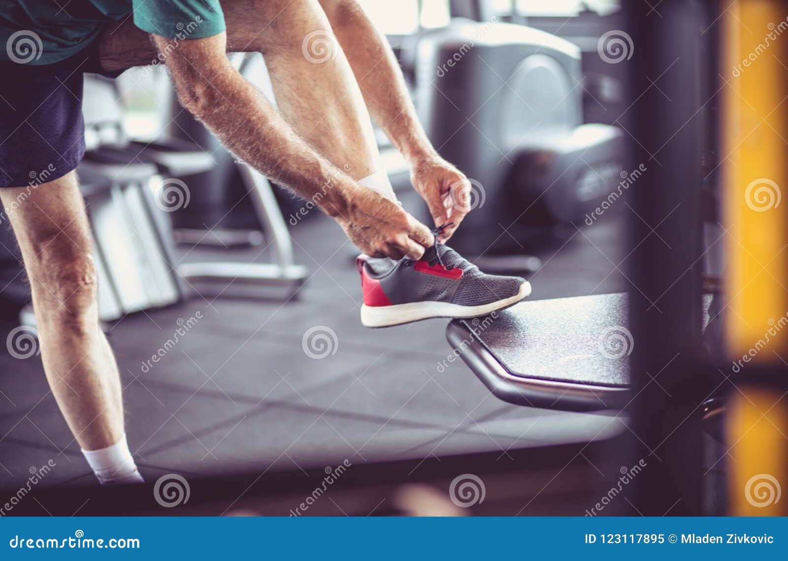 Preparation for exercise. stock image. Image of determination - 123117895