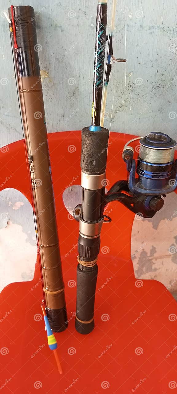 Preparation for Fishing Using a Reel and Rig Stock Image - Image of ...