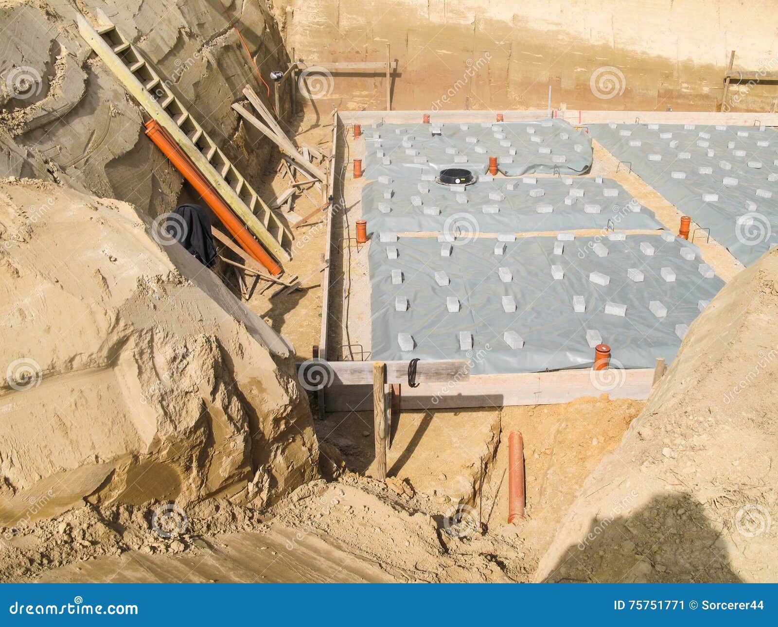 Preparation Foundation Plate New Building Stock Image - Image of sole ... Preparation Foundation Plate New Building Stock Image - Image of sole ...