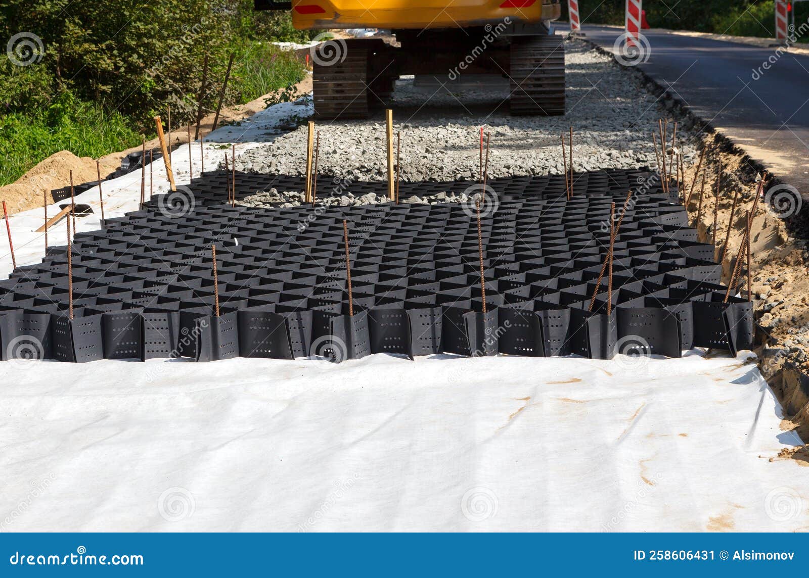 Preparation of the Foundation for the Road Using Geotextile and Geogrid ...
