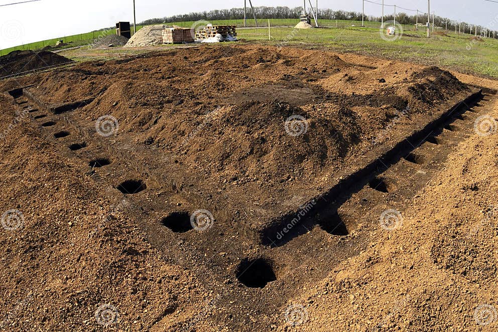 Preparation of the Foundation Stone on the Construction Site ...