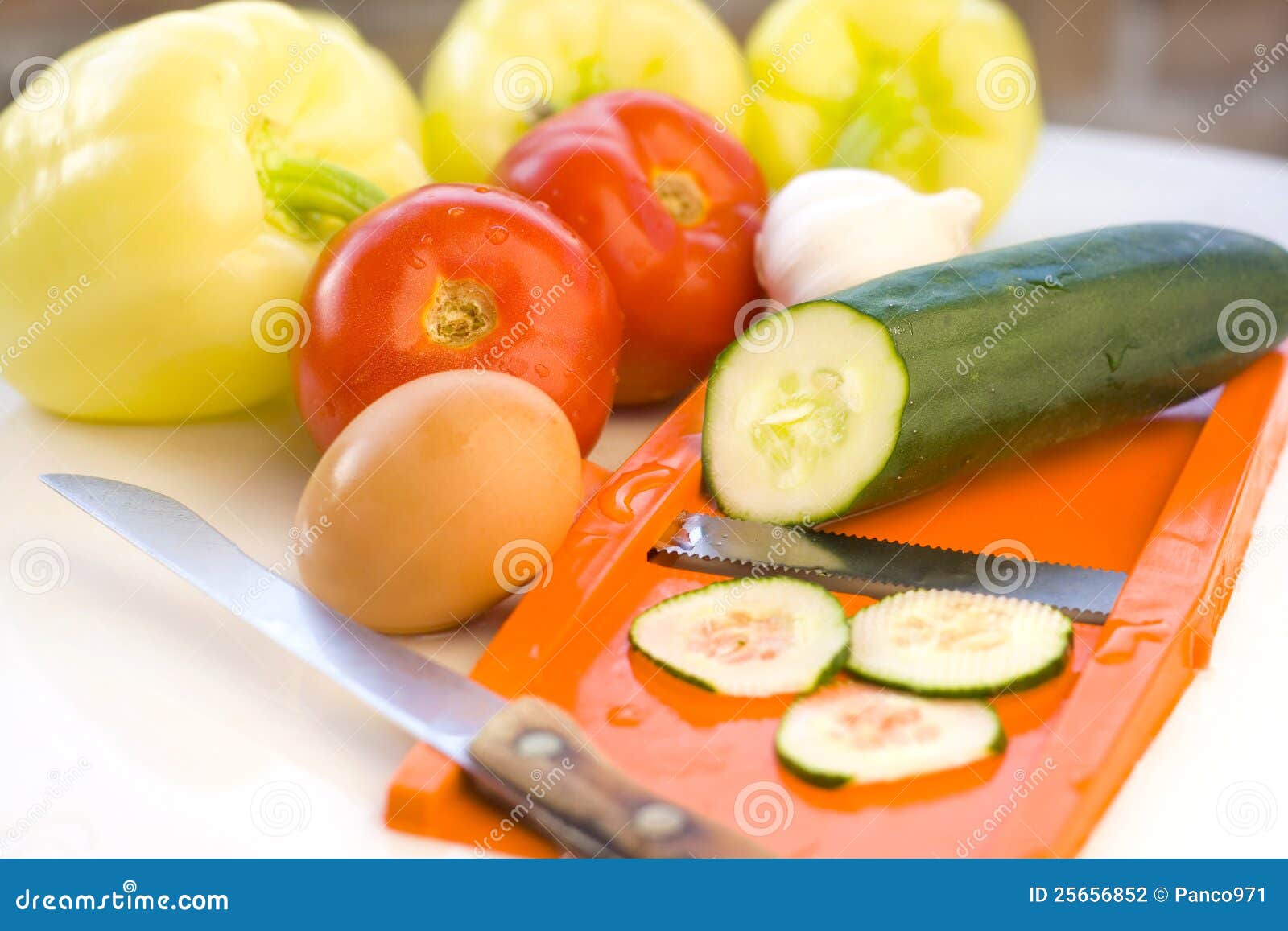 Preparation of Fresh Vegetables Stock Photo - Image of cucumber ...