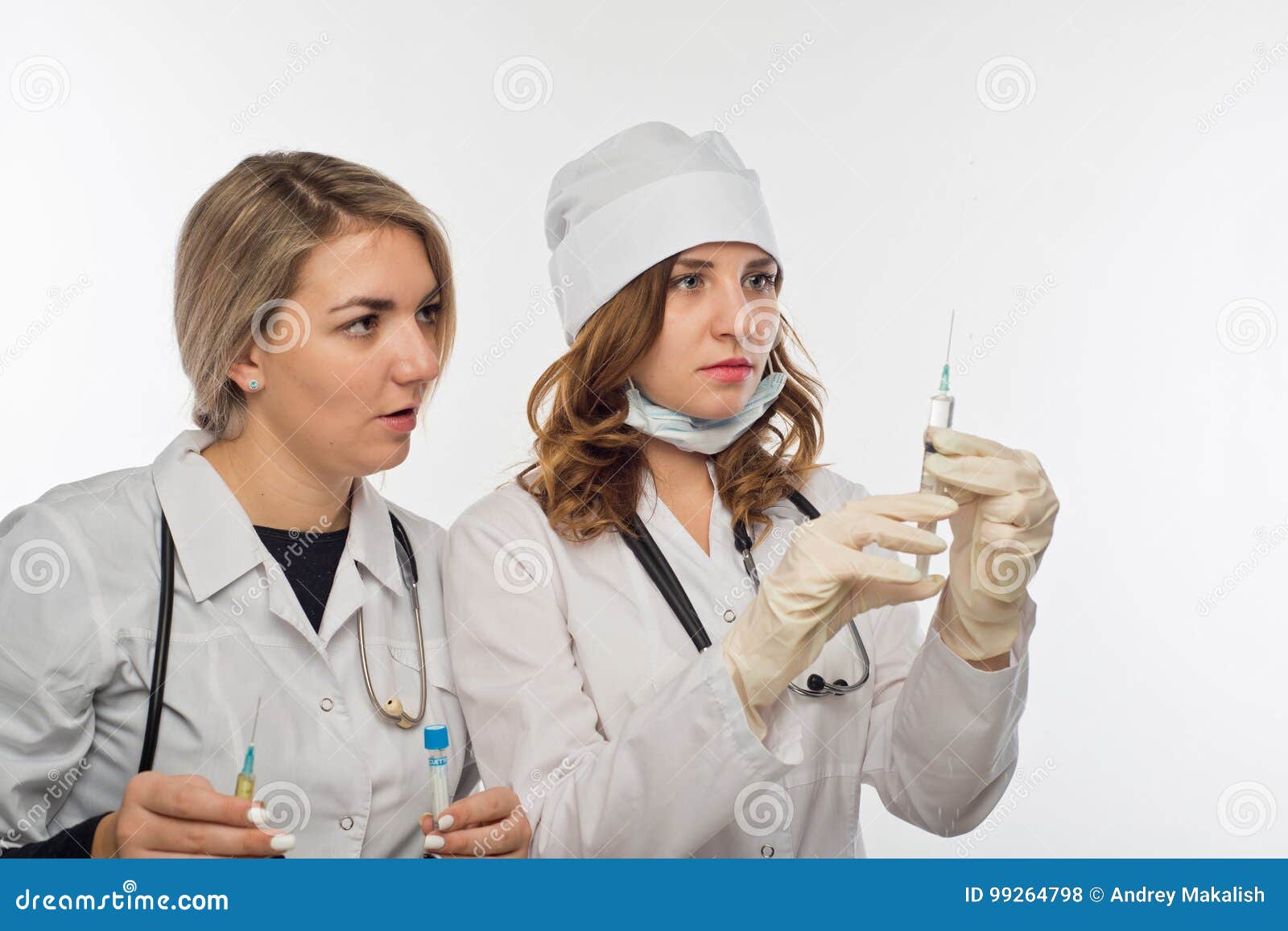 Preparation Of The Injection. Syringe In Hands Of Doctors. Operating ...