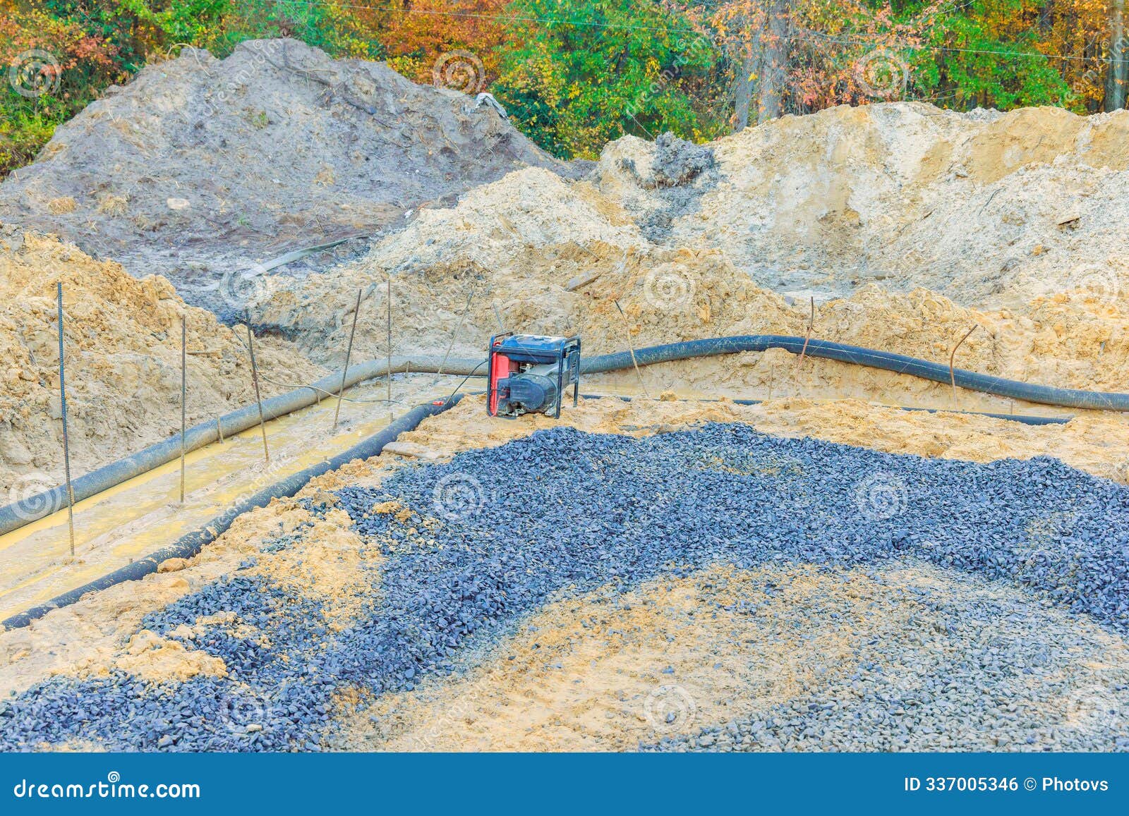 Preparation of Ground Foundation To Installation Formwork Needed for ...