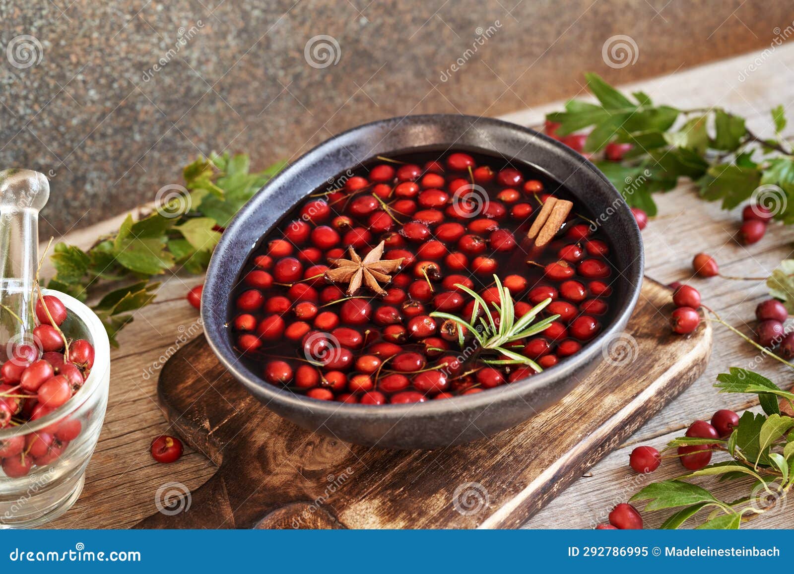 Preparation of Herbal Wine from Fresh Hawthorn Berries Stock Image ...