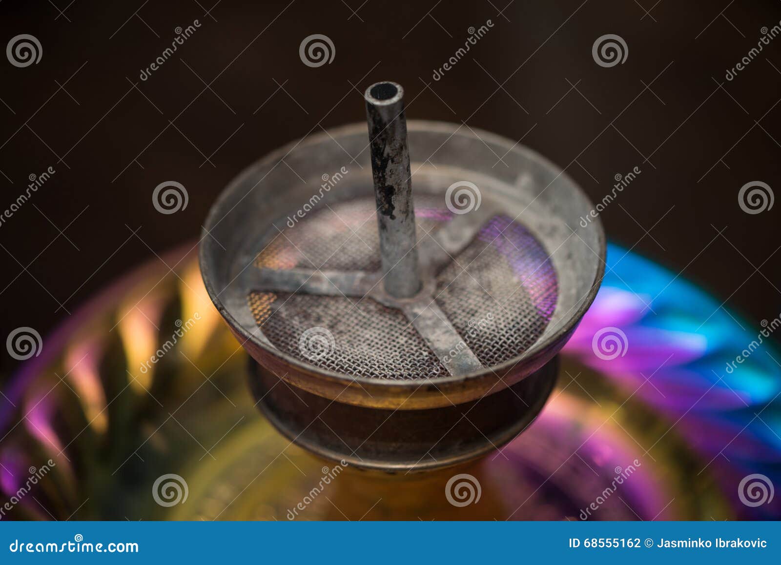 Preparation the Hookah with Charcoal for Smoking Stock Photo - Image of ...