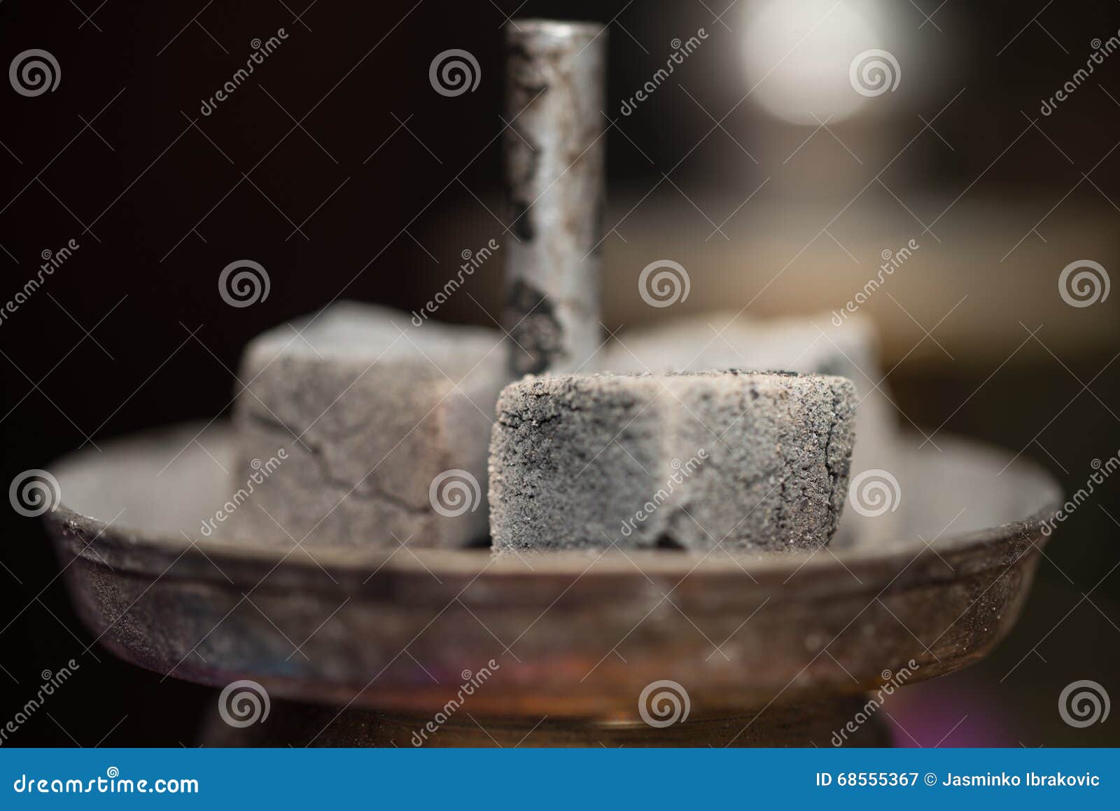Preparation the Hookah with Charcoal for Smoking Stock Image - Image of ...