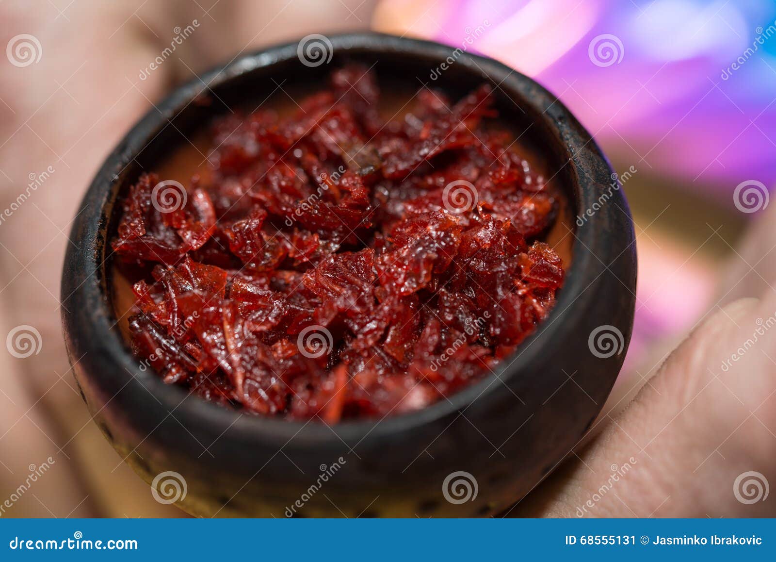 Preparation the Hookah with Fruits for Smoking Stock Image - Image of ...