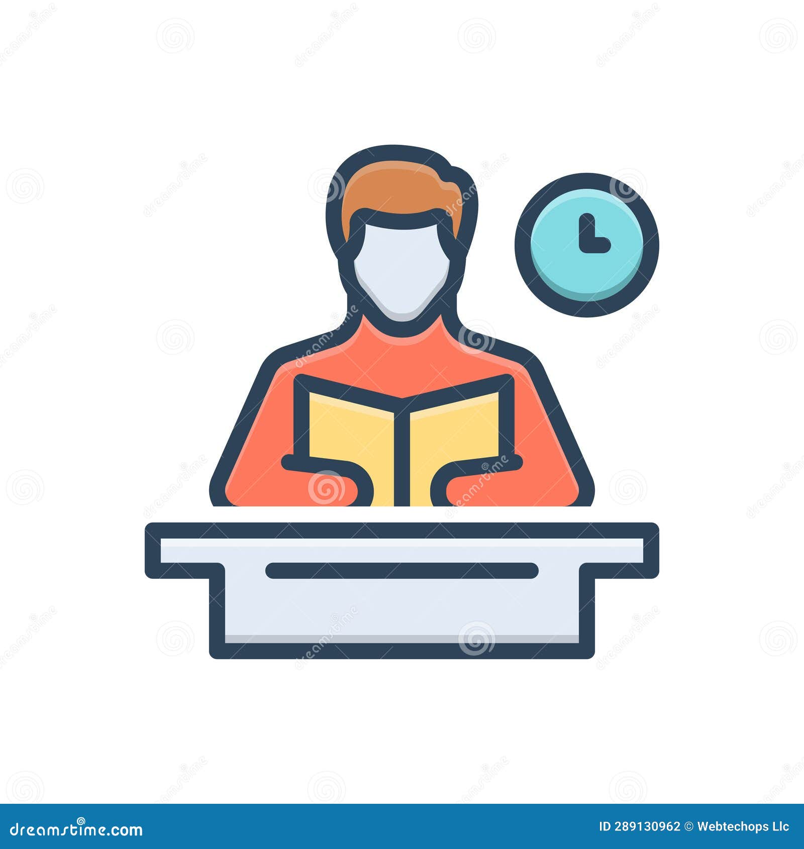 Color Illustration Icon for Preparation, Education and Book Stock ...