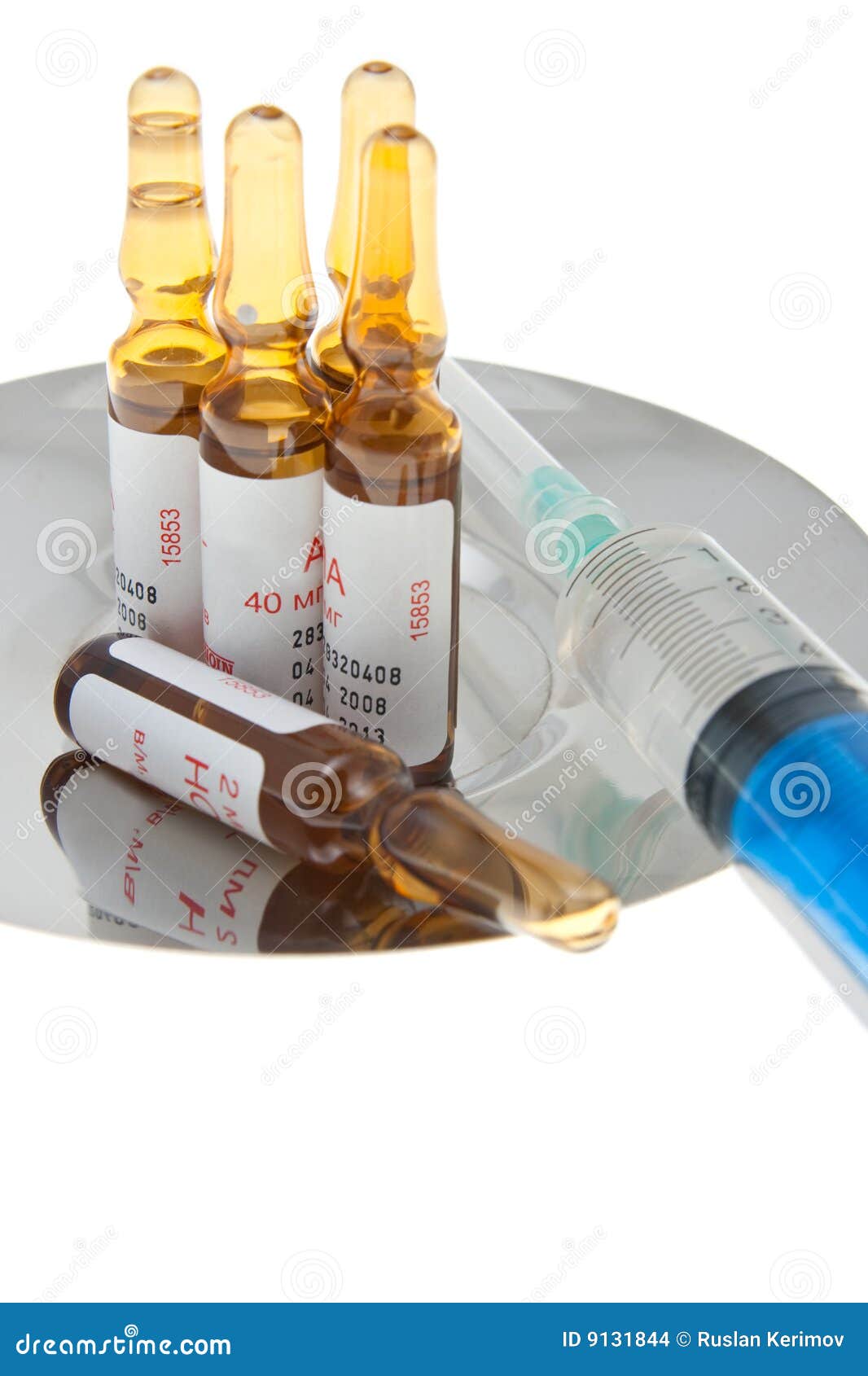 Preparation for an Injection Stock Photo - Image of care, blue: 9131844