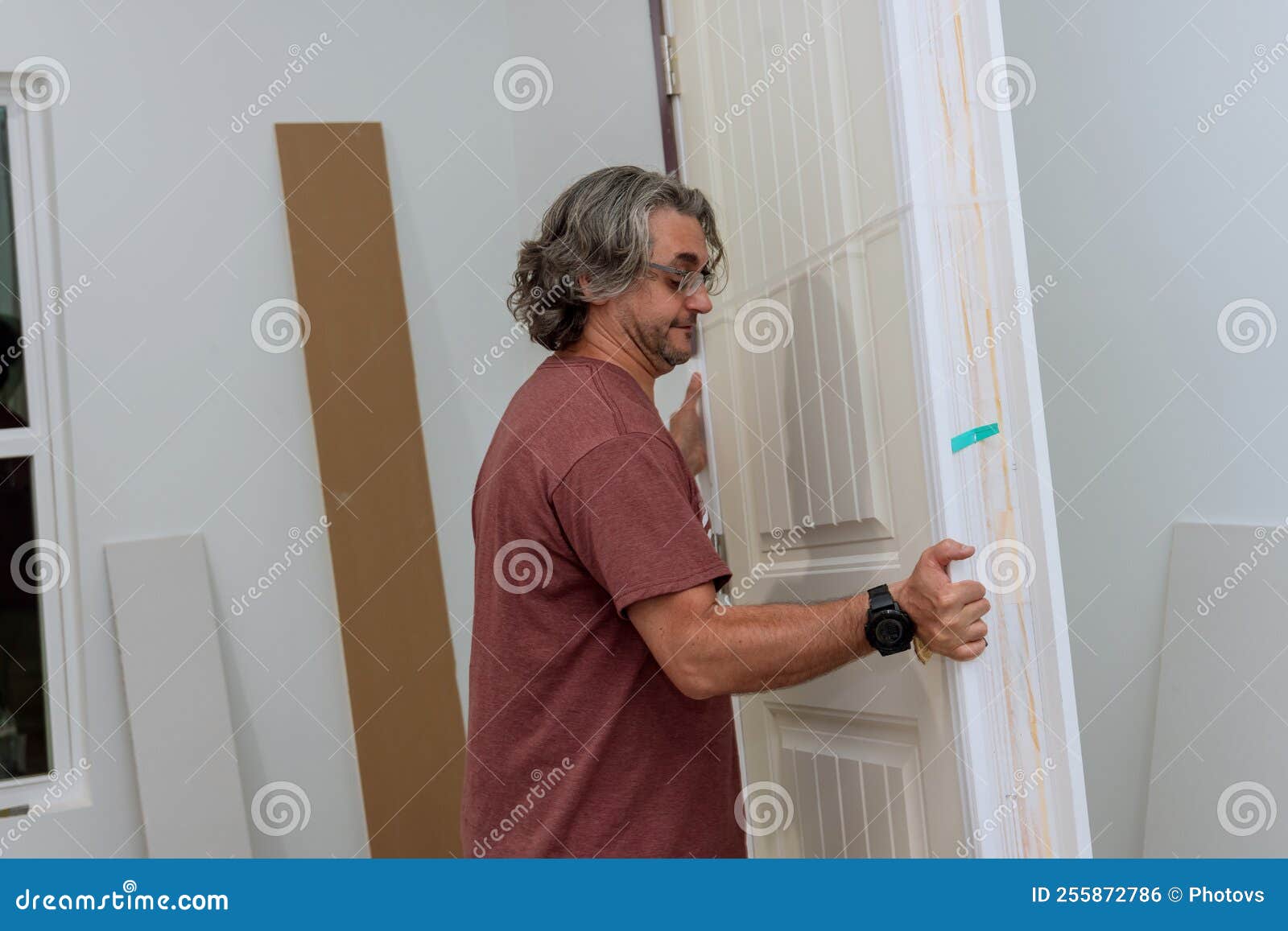 In Preparation for the Installation of a New Door in a New House, the ...