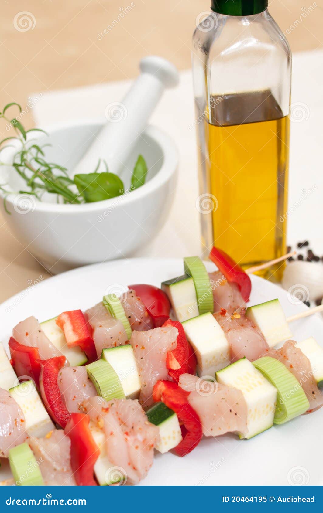 Preparation of kebab stock image. Image of cuisine, chicken - 20464195