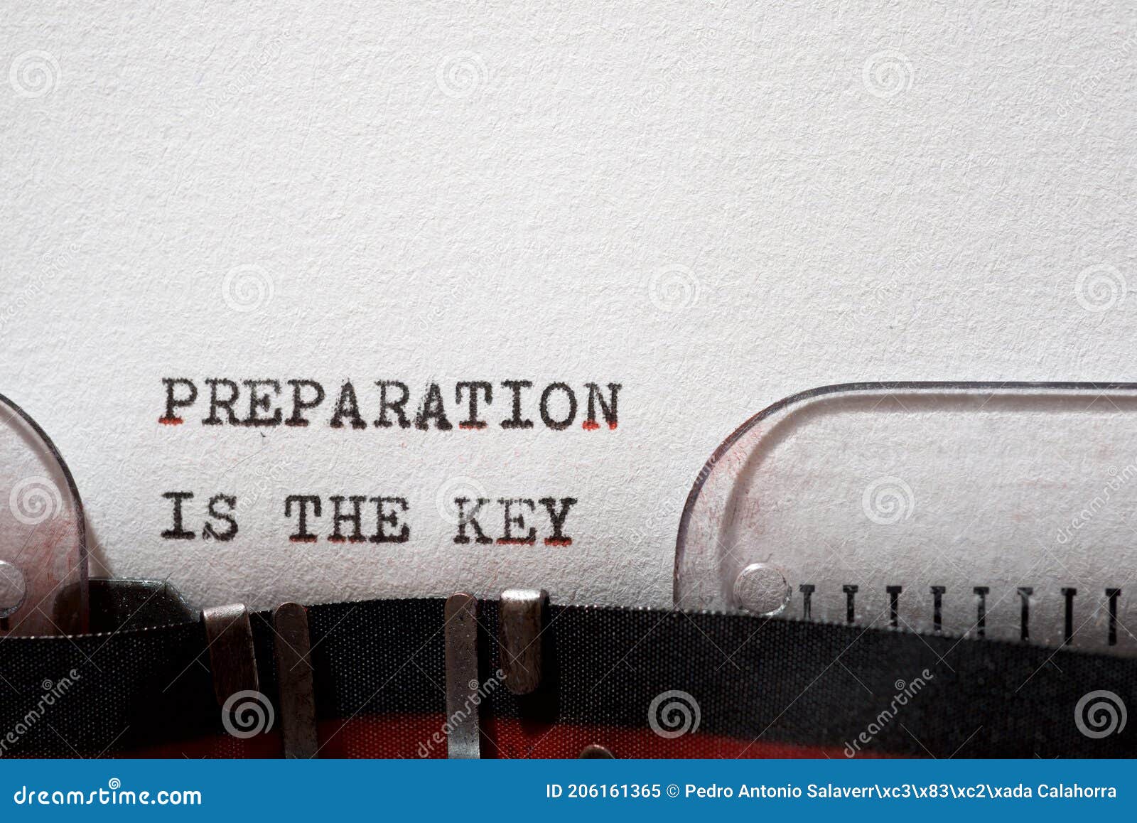 Preparation is the Key Phrase Stock Image - Image of paper, sentence ...
