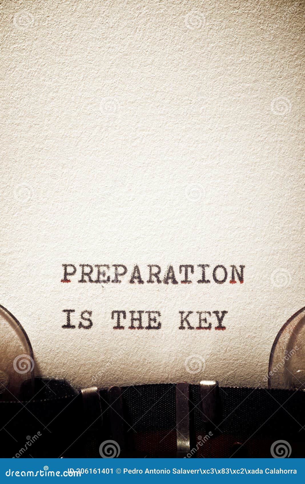 Preparation is the Key Phrase Stock Image - Image of conceptual, retro ...