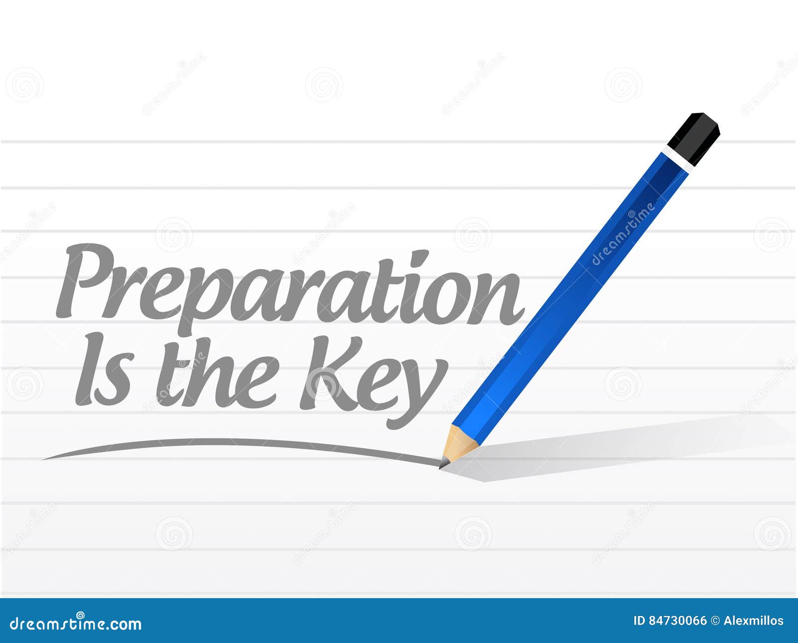 Preparation is the Key Quote Sign Concept Stock Illustration ...