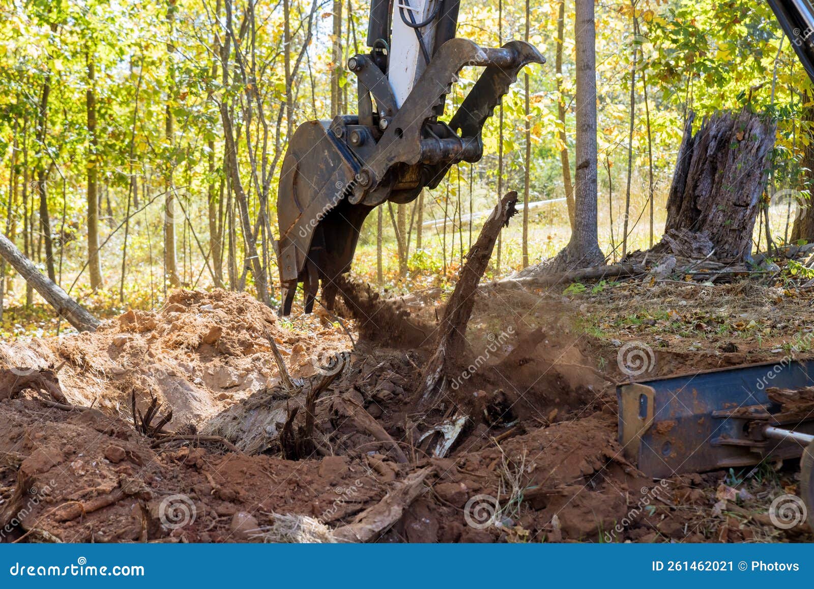 Preparation Land in the Tractor Work with during Deforestation ...