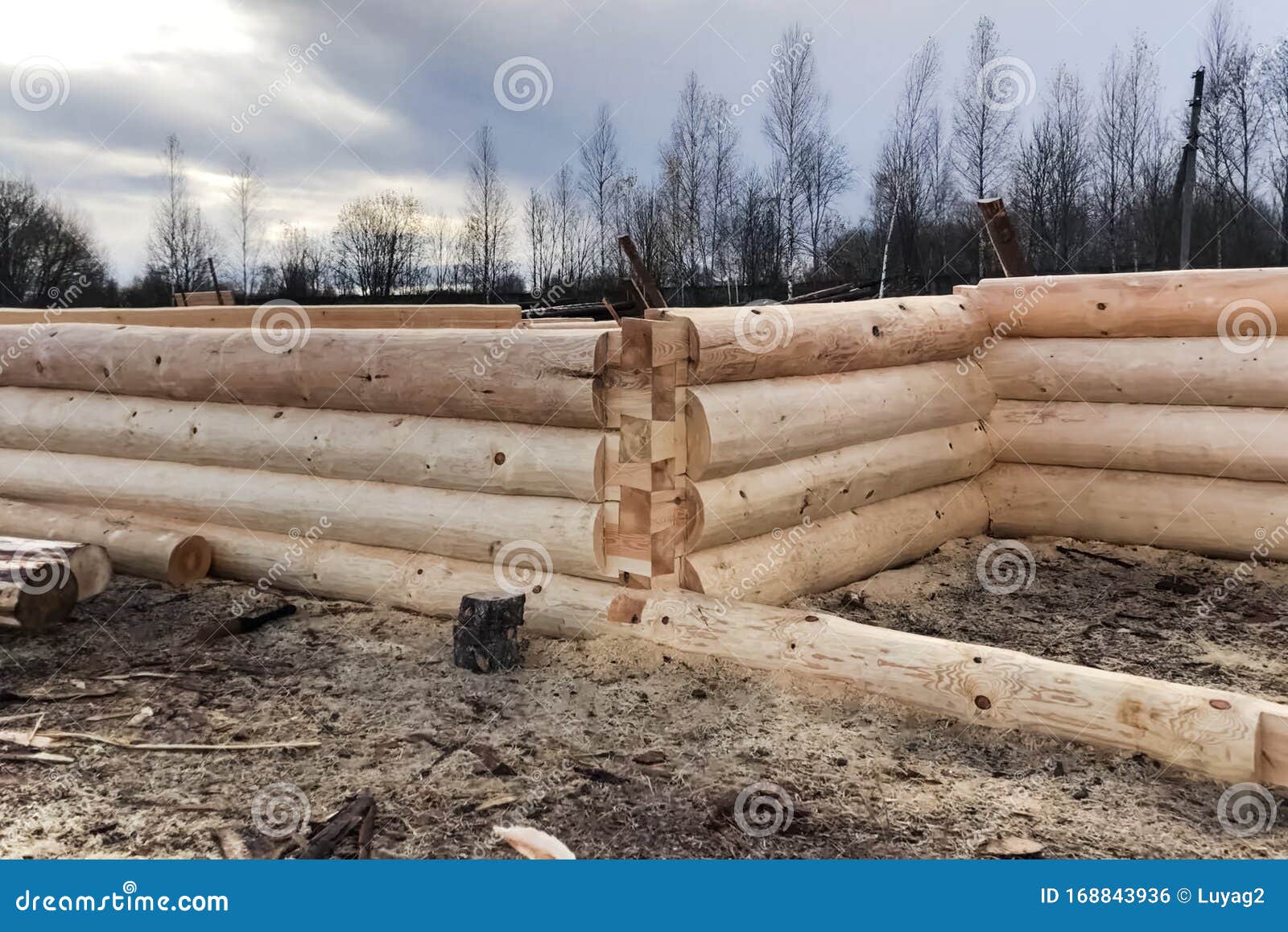 Preparation of Logs for the Assembly of Structure. Materials for Stock ...
