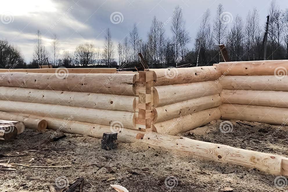 Preparation of Logs for the Assembly of Structure. Materials for Stock ...