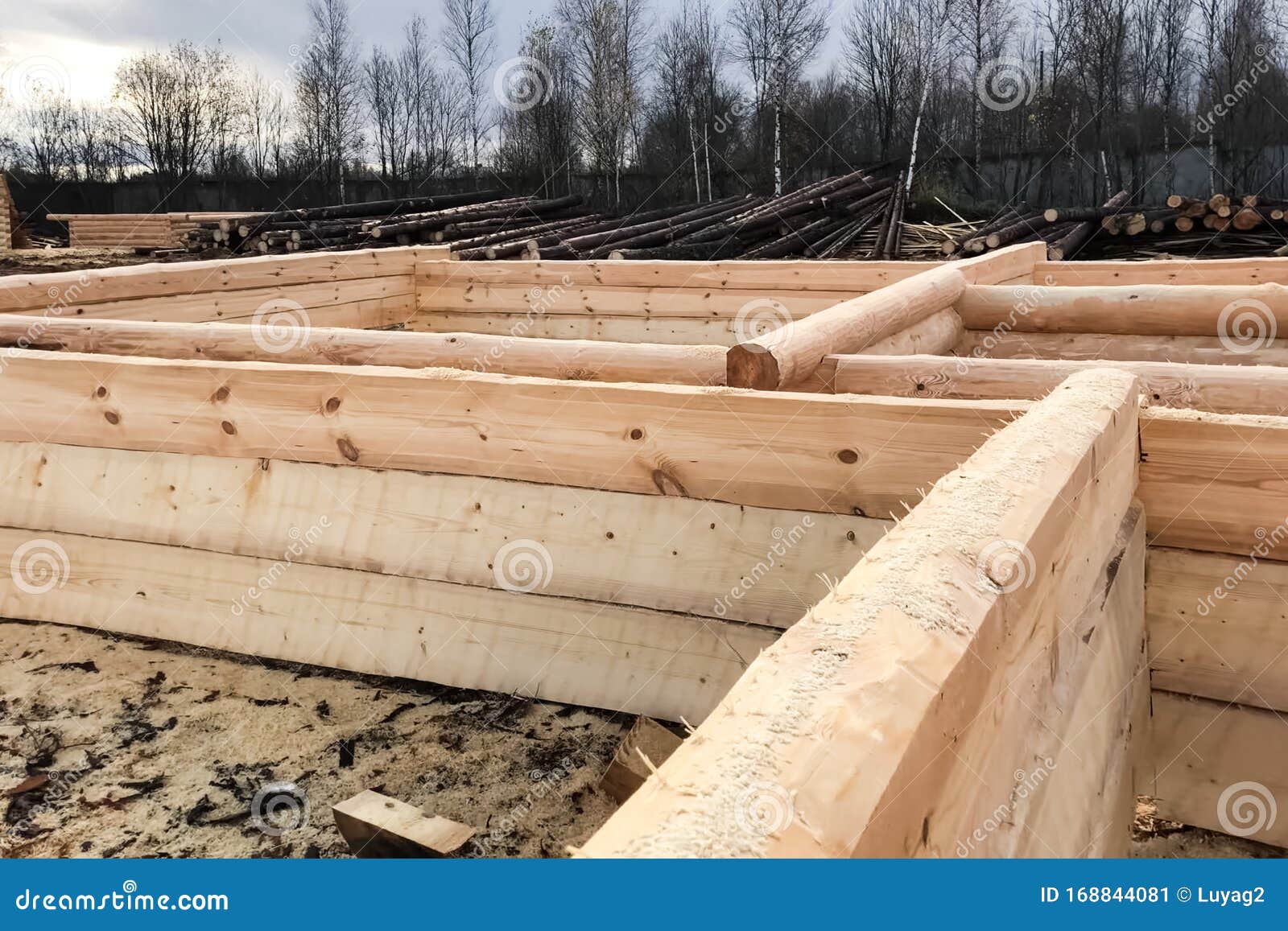 Preparation of Logs for the Assembly of Structure. Materials for Stock ...