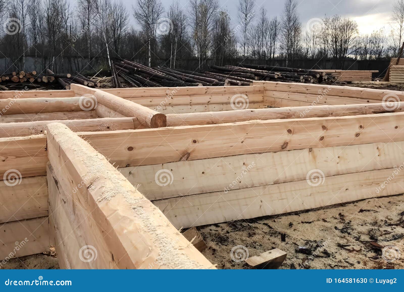 Preparation of Logs for the Assembly of Structure. Materials for Stock ...