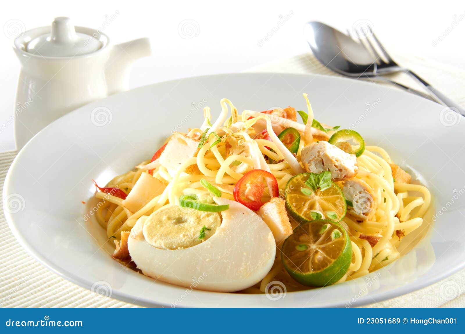 Preparation of Mee Jawa stock image. Image of dinner - 23051689