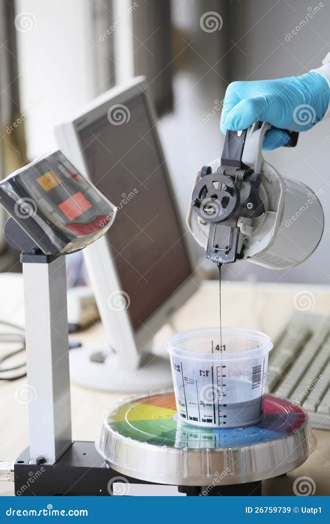 Preparation of paint stock image. Image of education - 26759739