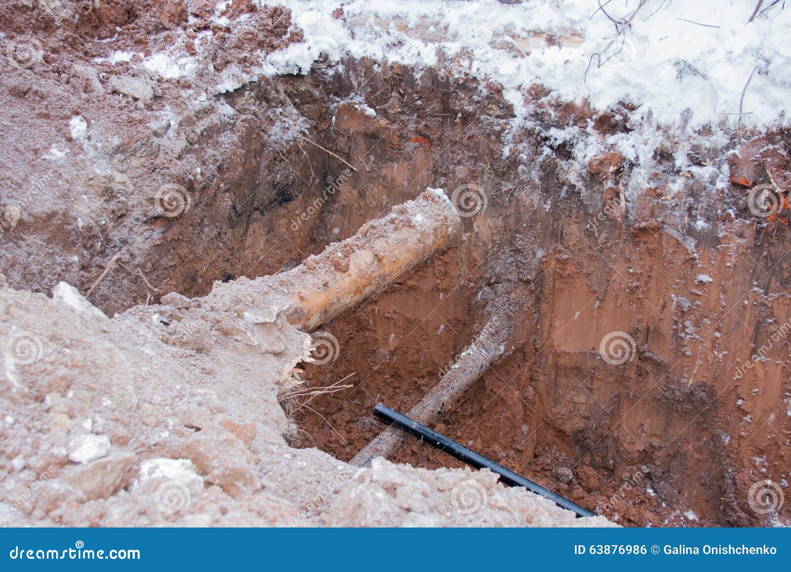 The Preparation of Pipes for Pipeline Tie-in Stock Photo - Image of ...