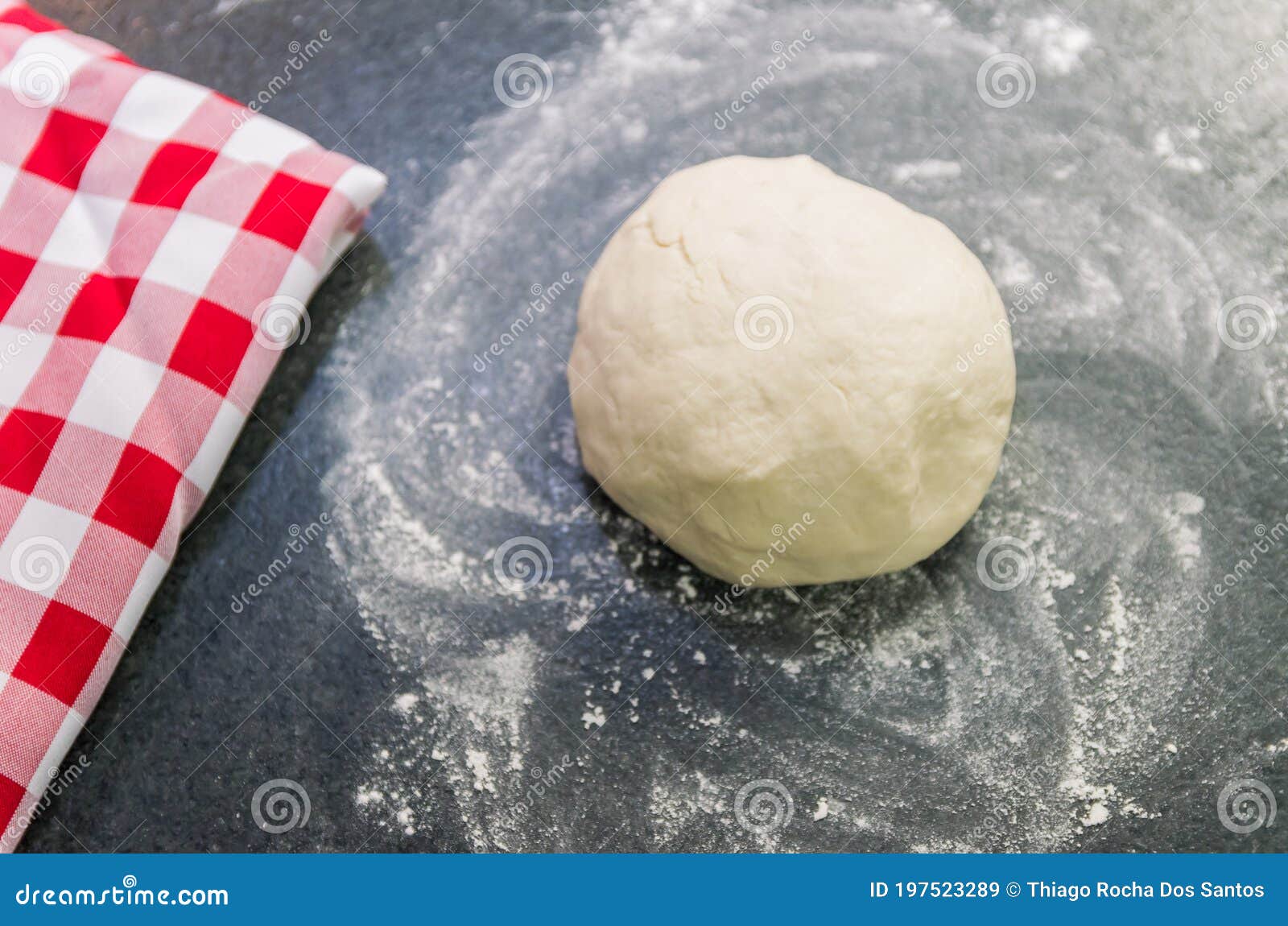 Preparation of Pizza Dough, Dough Resting Stock Image - Image of ...
