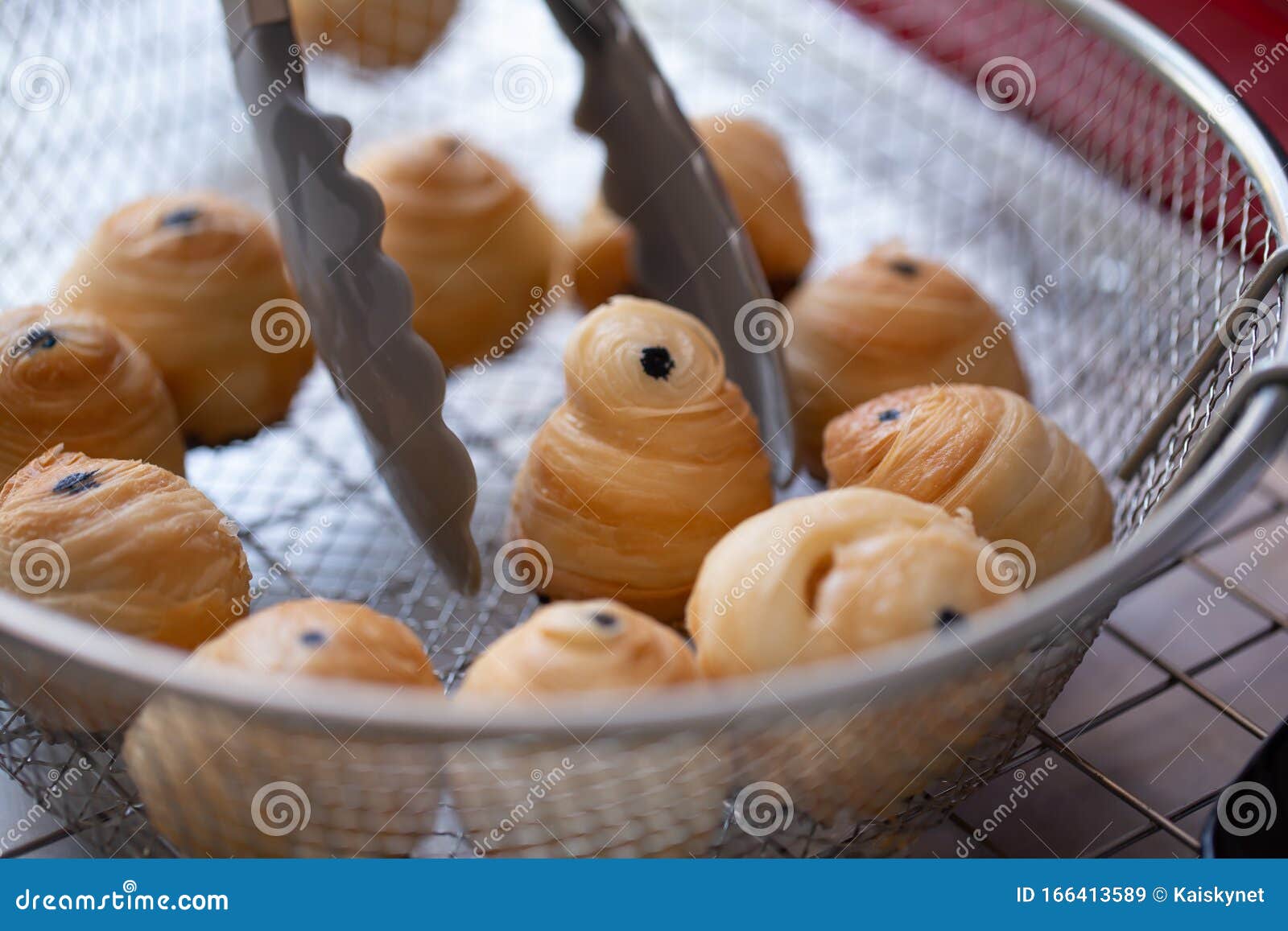 Preparation of Puff Pastry Dough for the Fried Chinese Pastry Stock ...
