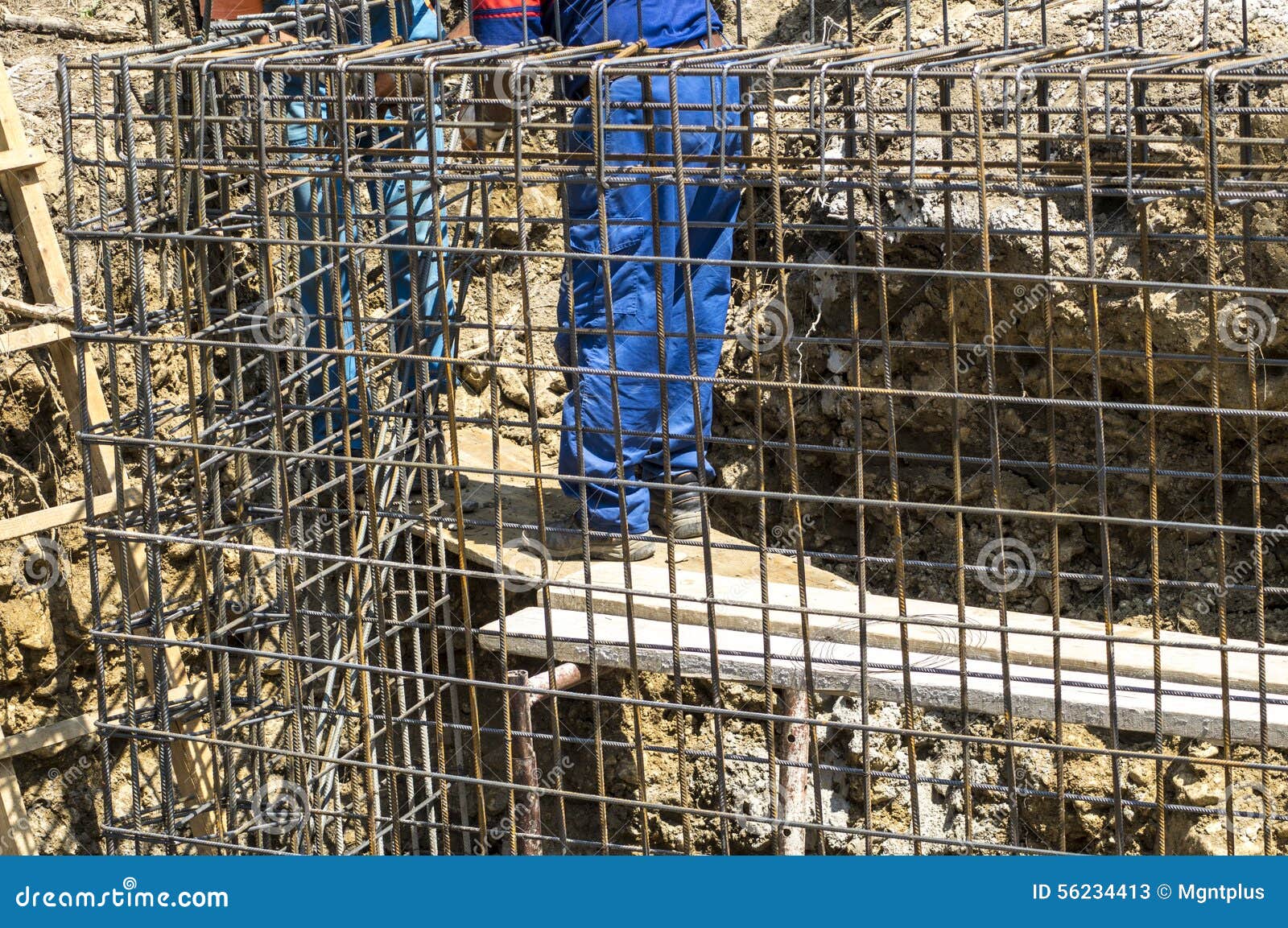 Preparation of Reinforcement at Construction Site Stock Image - Image ...