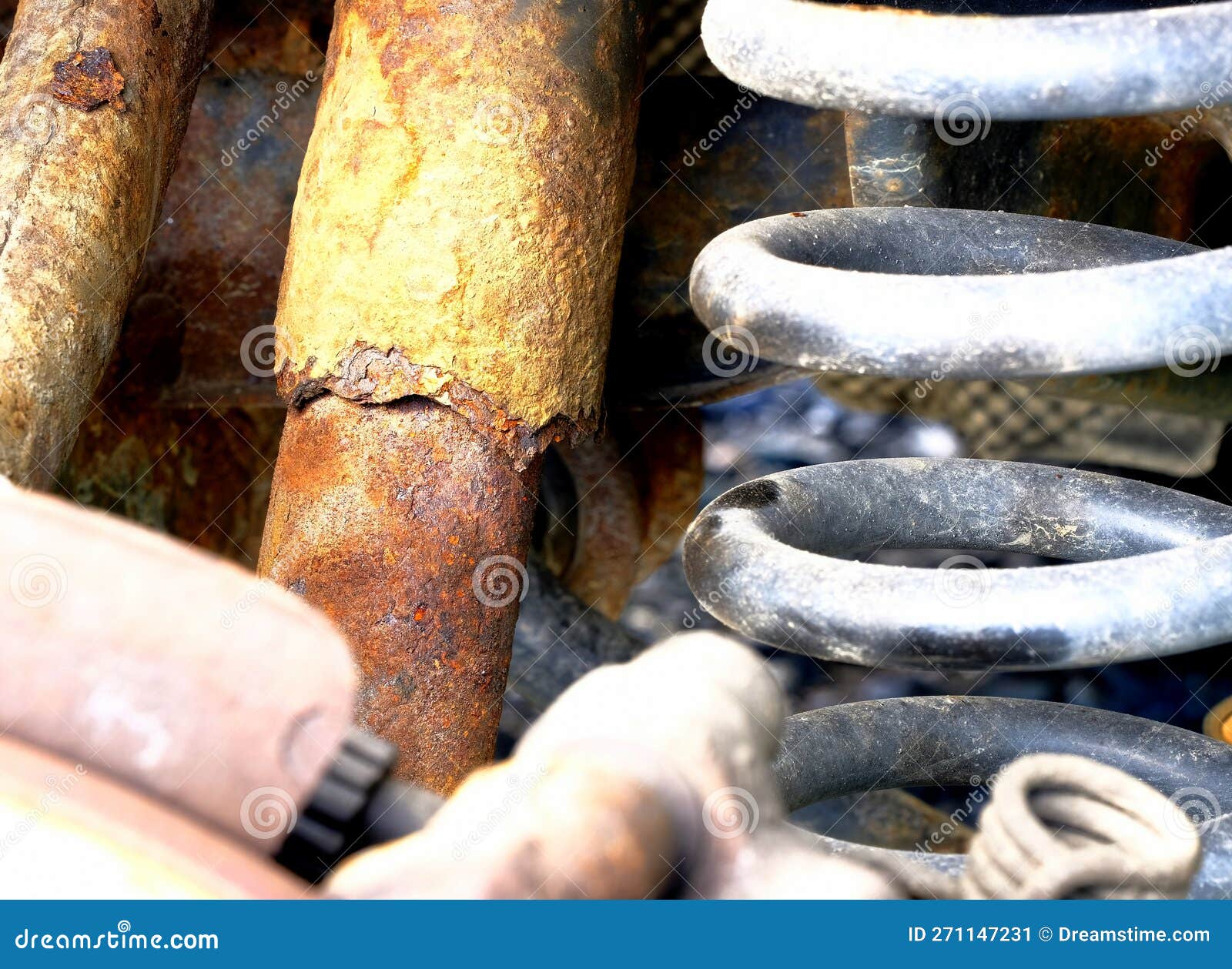 Preparation for Replacing the Old Shock Absorber on the Car Stock Image ...