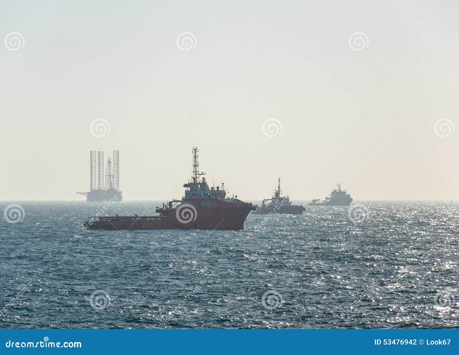 Preparation for Rig Move Operation Stock Photo - Image of environment ...