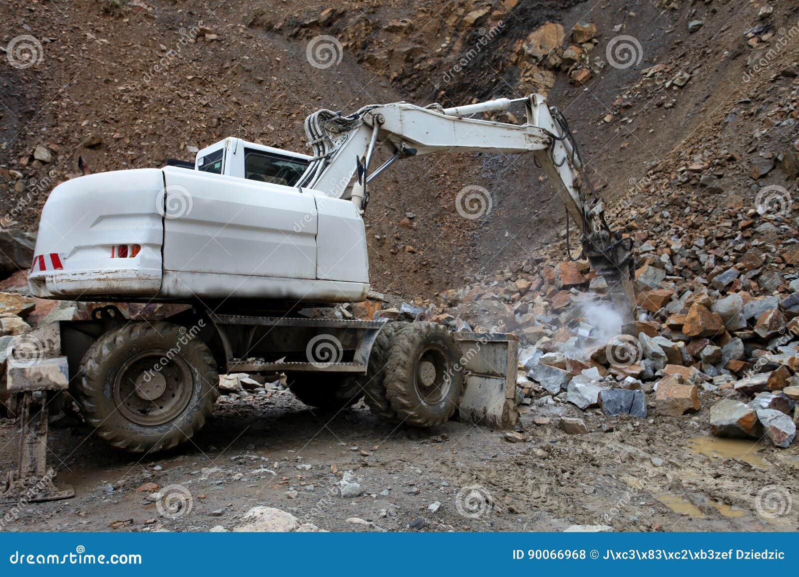 Preparation of Rock Waste in the Quarry Stock Photo - Image of ...