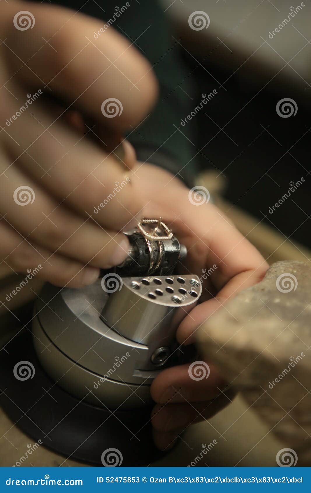 Preparation for Setting Diamond Stock Image - Image of repairing ...