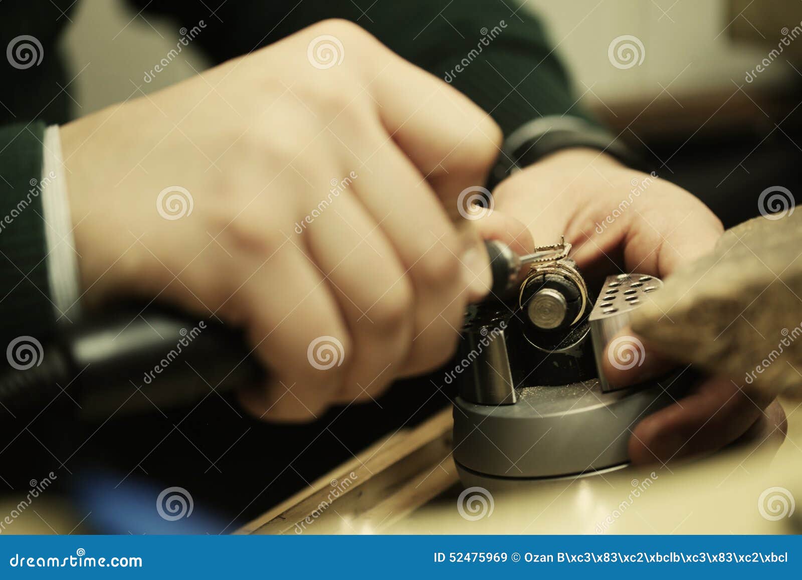 Preparation for Setting Diamond Stock Image - Image of diamond, gold ...