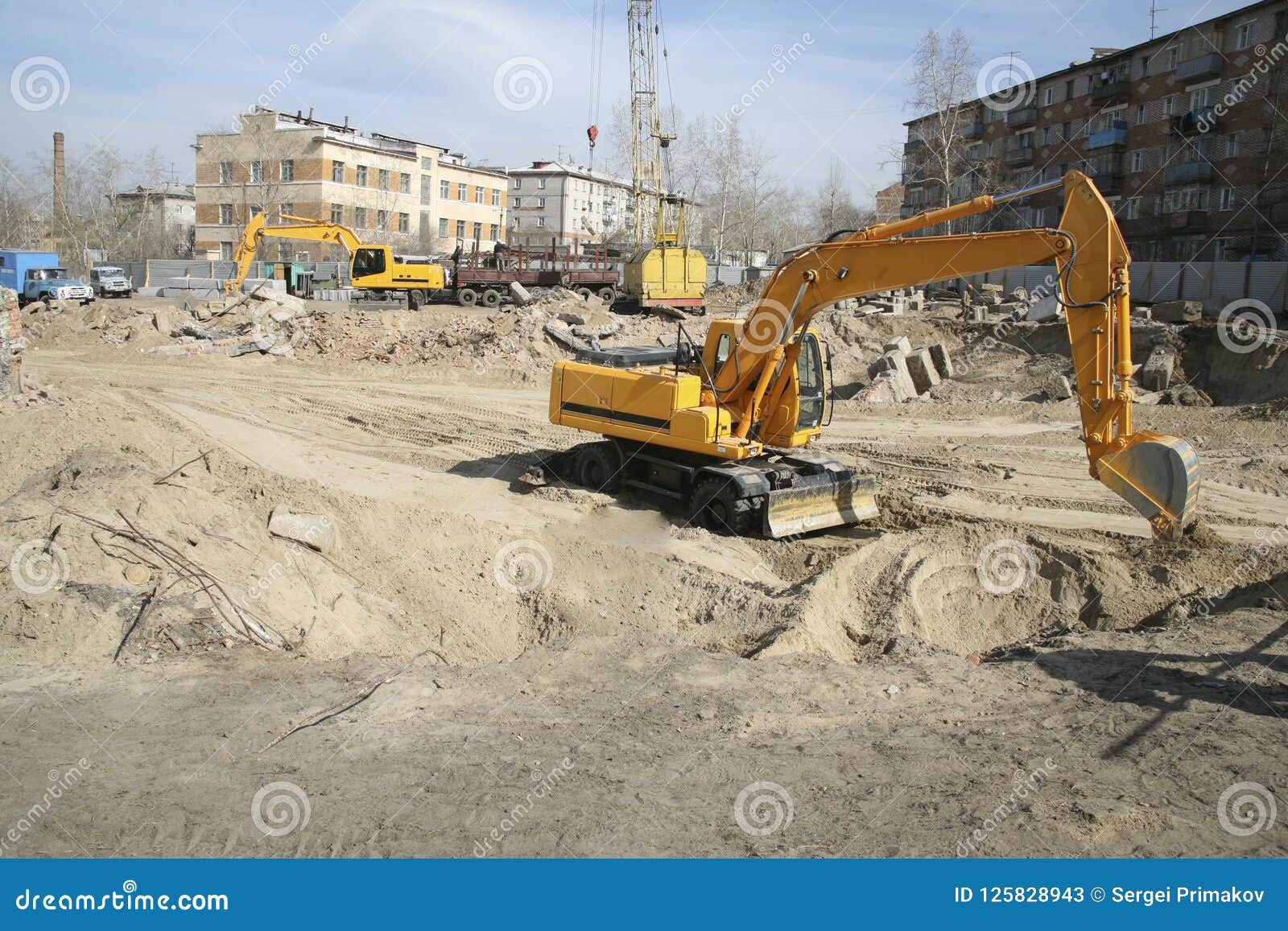 Preparation of the Site for the Beginning of Construction Stock Image ...