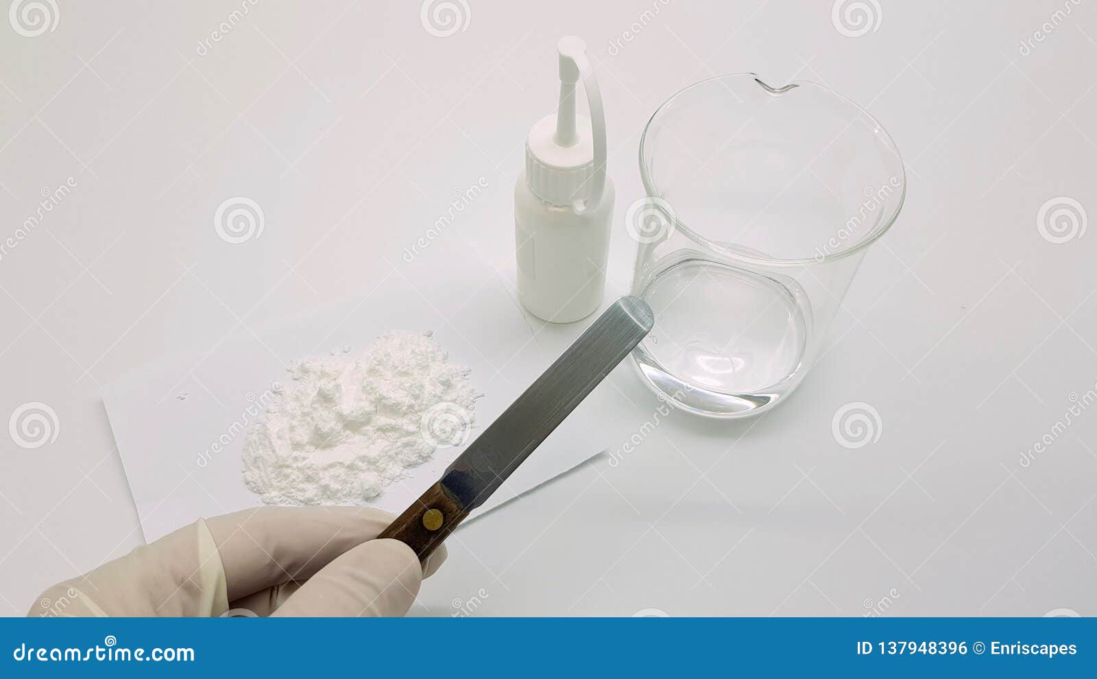 Preparation of a solution stock photo. Image of solution - 137948396