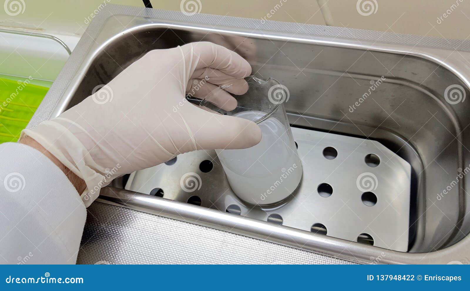 Preparation of a solution stock photo. Image of equipment - 137948422