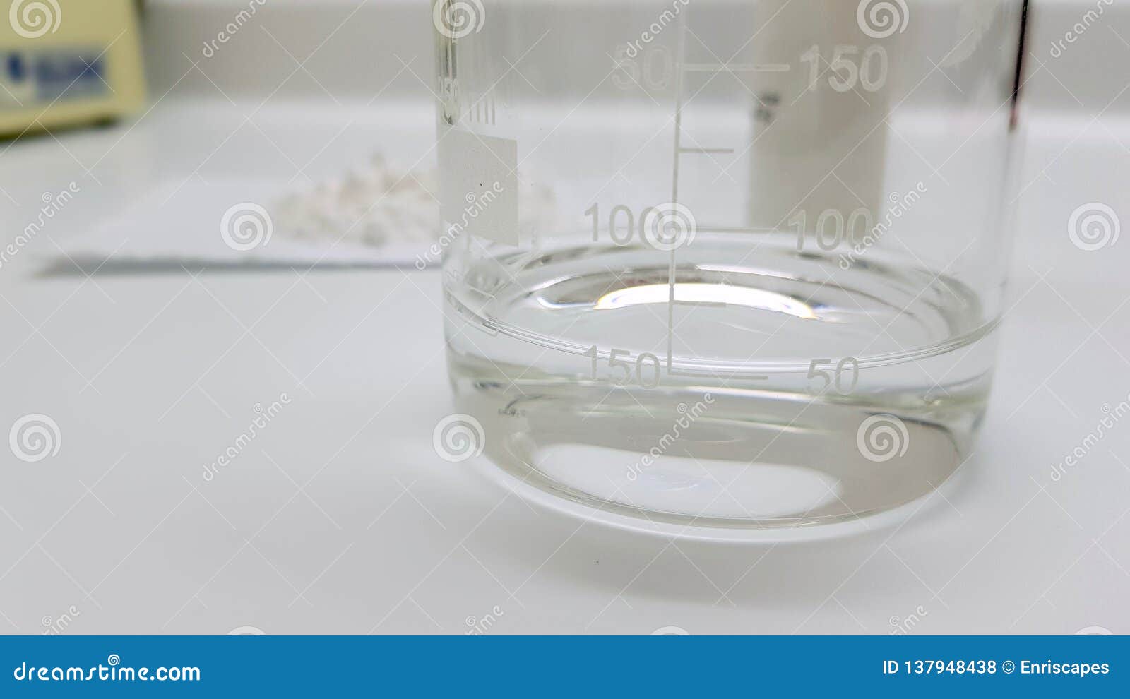 Preparation of a solution stock photo. Image of glass - 137948438