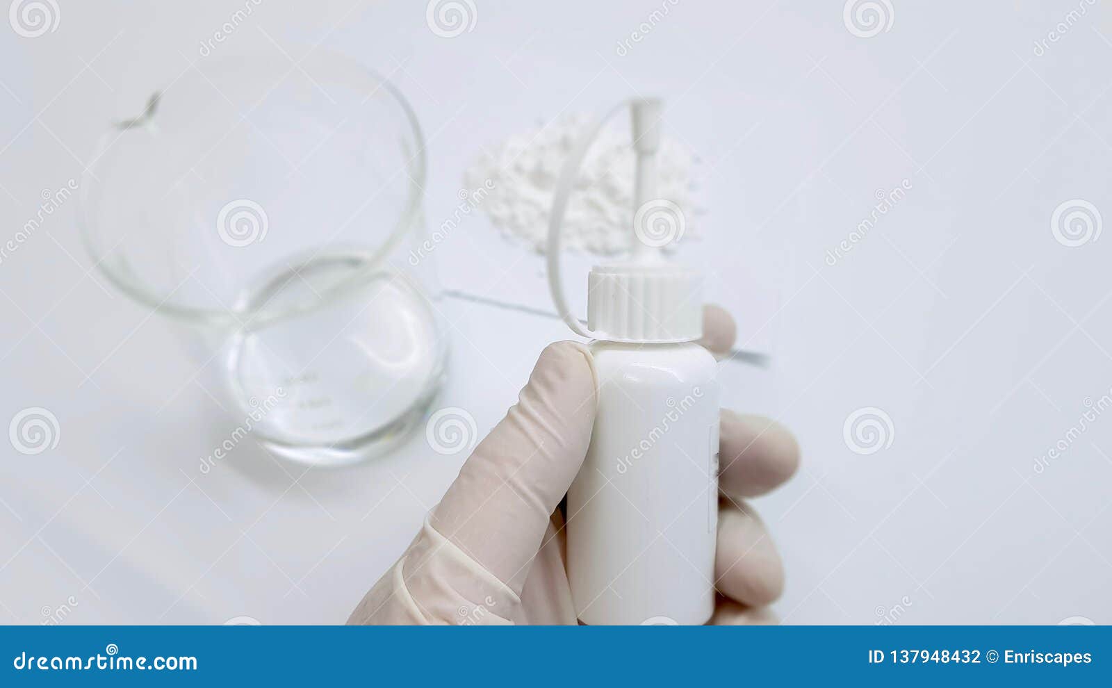 Preparation of a solution stock photo. Image of solvents - 137948432