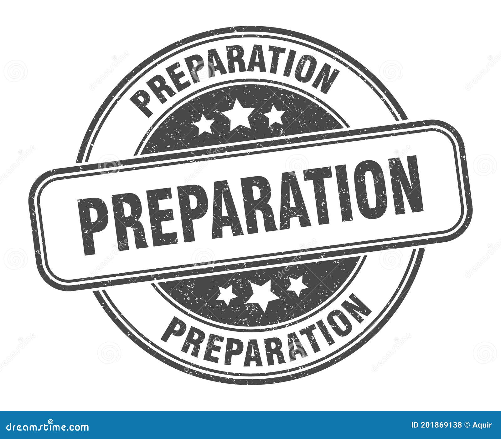 Preparation Stamp. Preparation Label. Round Grunge Sign Stock Vector ...