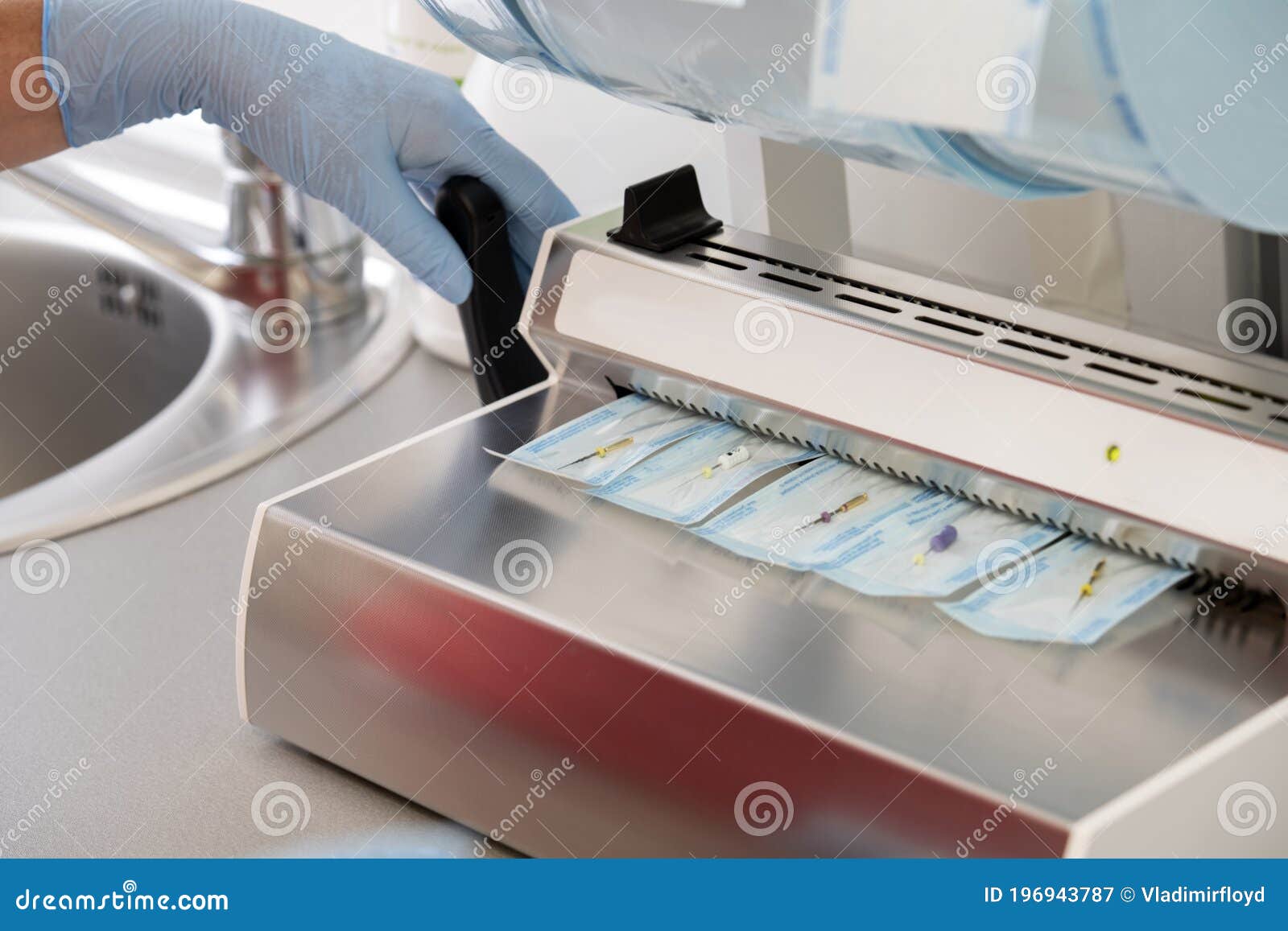 Preparation for Sterilization of Dental Tools Stock Image - Image of ...