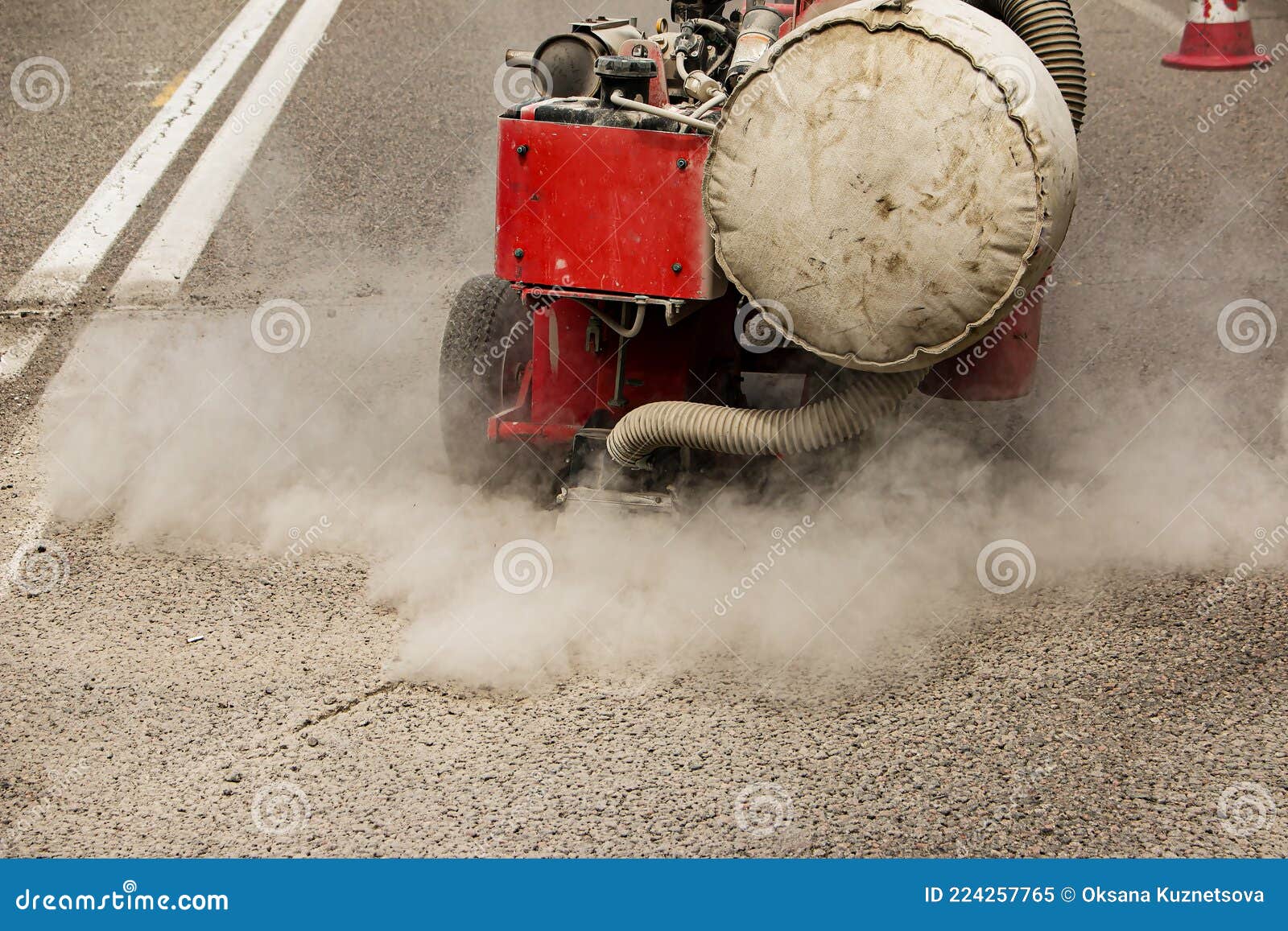 Preparation of the Surface for Laying Asphalt Pavement. Removal of ...