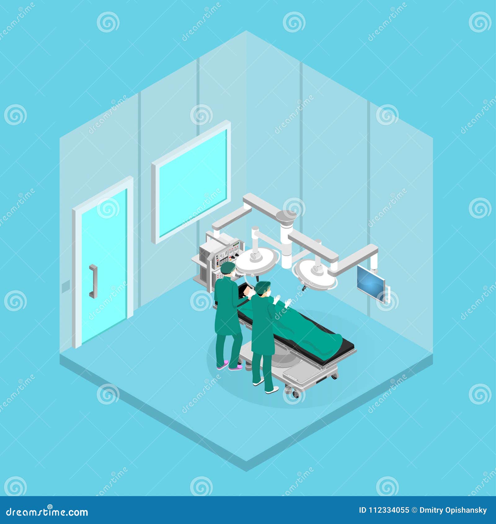 Preparation for Surgery in the Operating Room Stock Vector ...