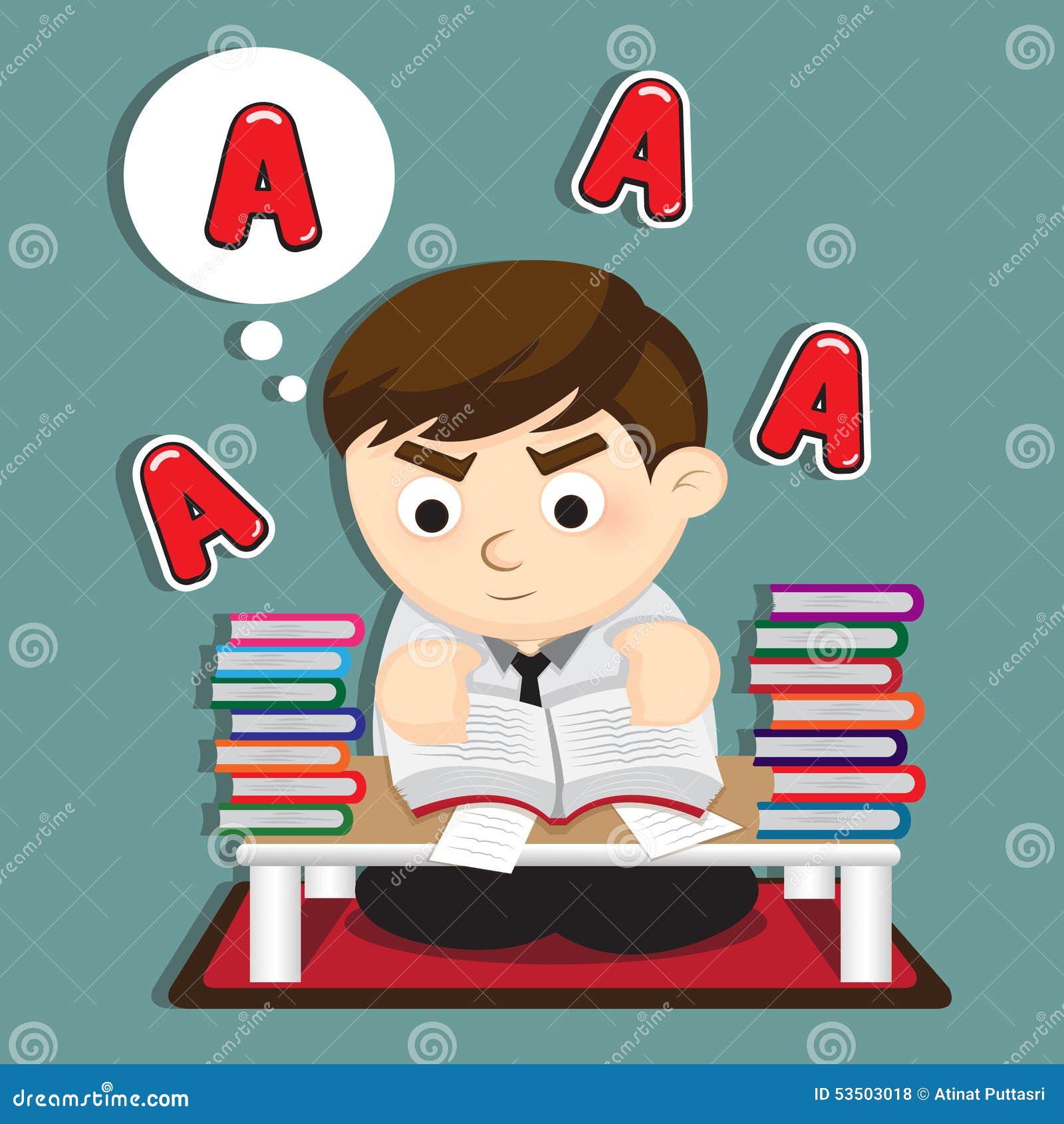 Preparation for the Top Grade. Stock Vector - Illustration of vector ...