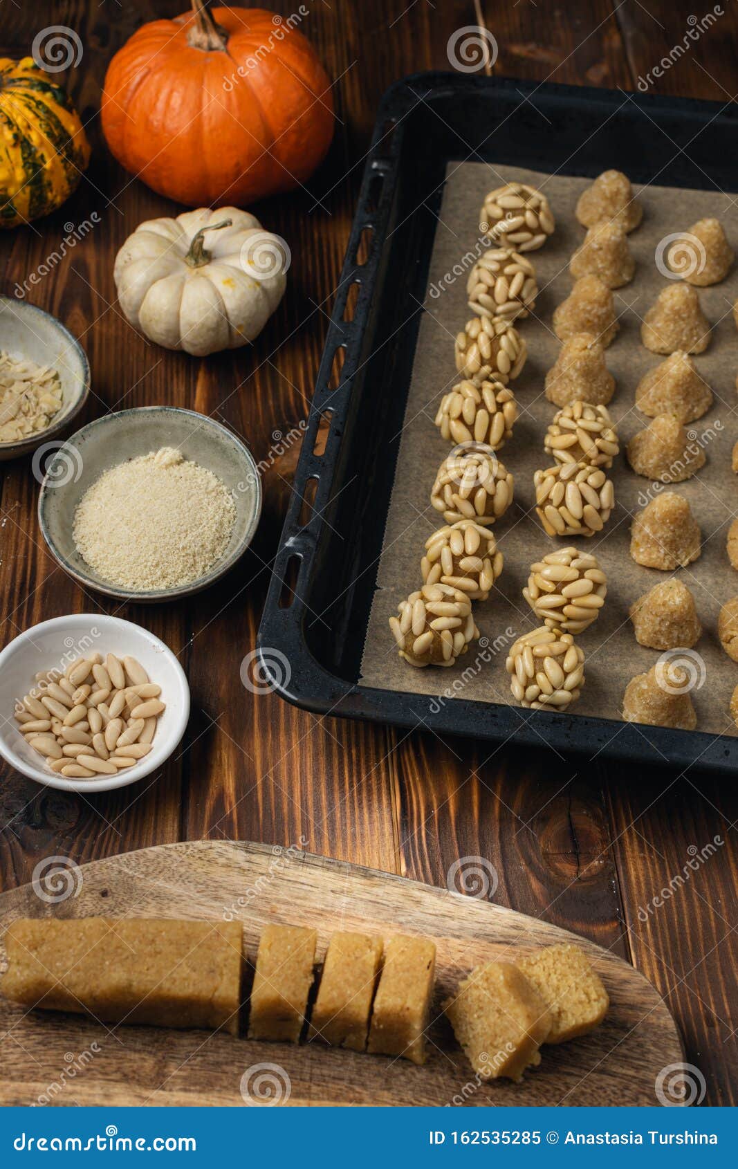 Preparation Traditional Catalan Marzipan Sweets Panellets, All Saint ...